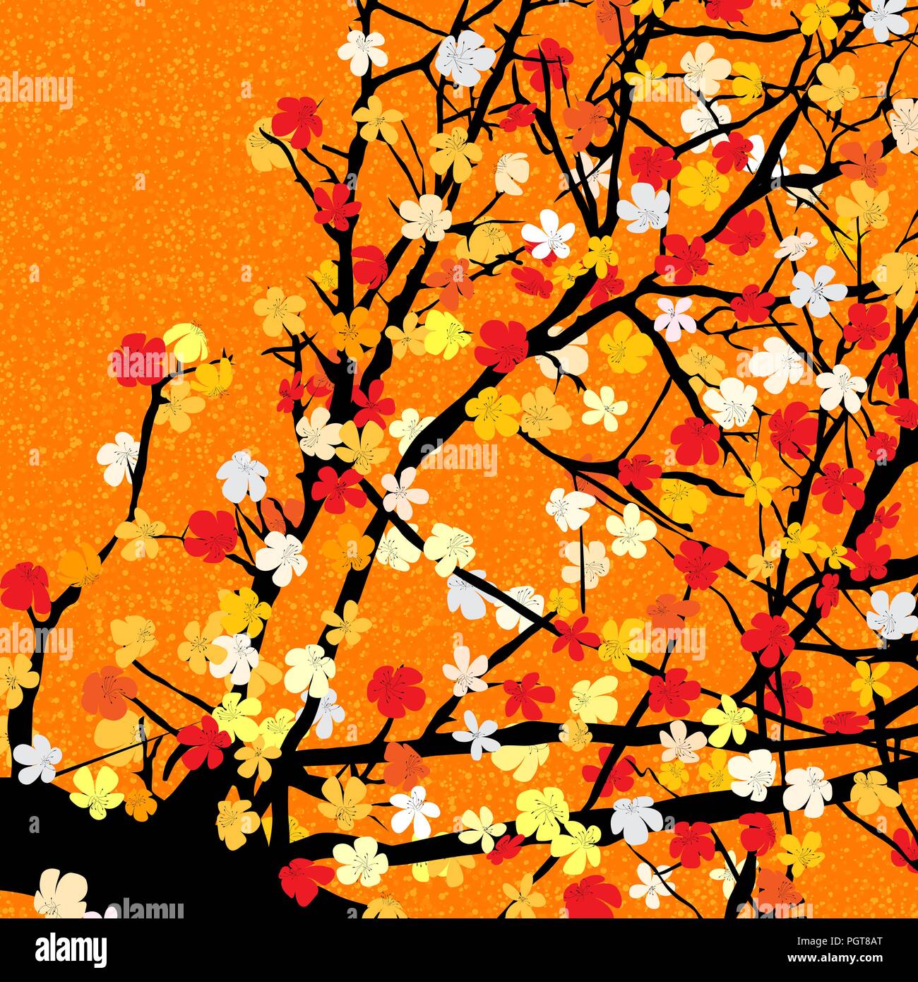 Spring theme blossom tree background for print Stock Vector Image & Art ...