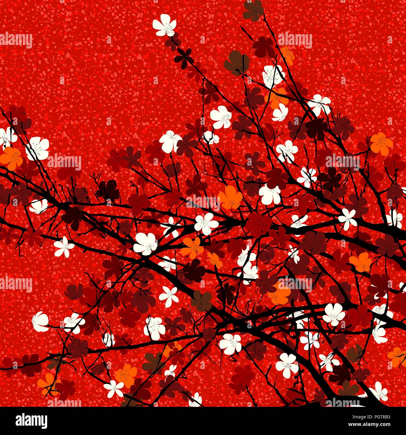 Spring theme blossom tree background for print Stock Vector Image & Art ...