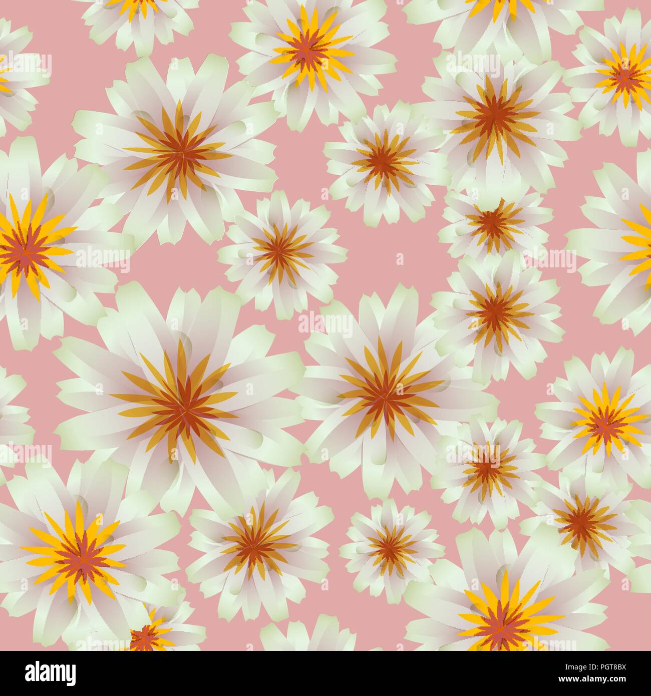 Seamless water Lily patten design Stock Vector Image & Art - Alamy