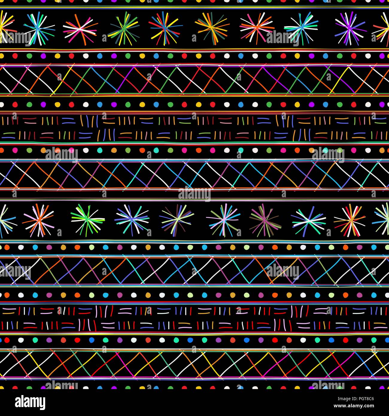 Tribal motif hand draw seamless pattern design Stock Vector Image & Art ...