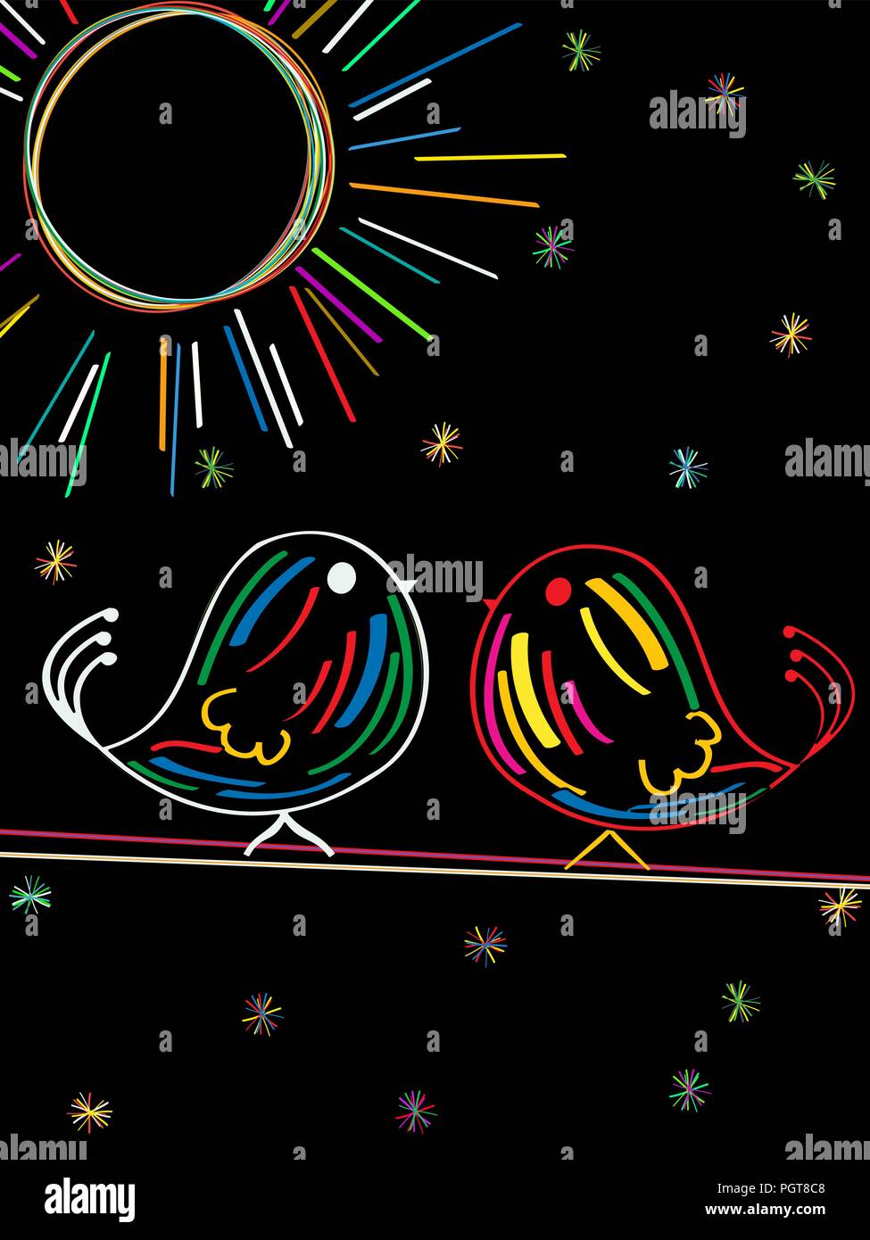Beautiful sun birds Stock Vector Images - Alamy