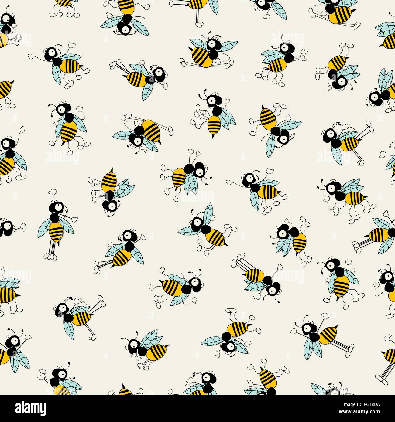 Cartoon bees hi-res stock photography and images - Alamy
