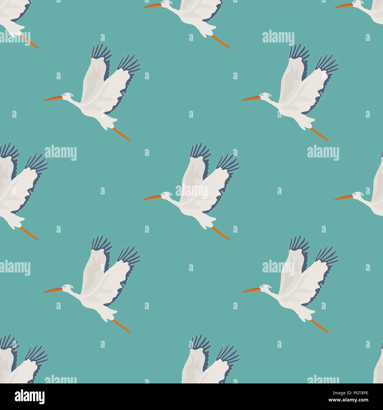 Storks flying silhouette Stock Vector Images - Alamy