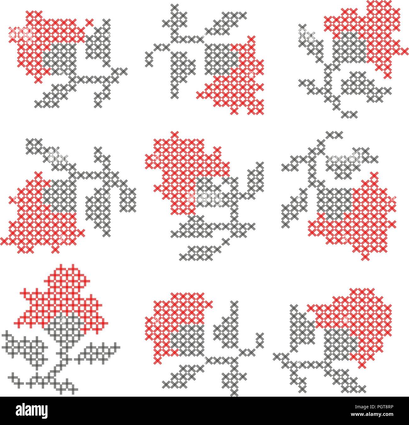 Sample embroidery Stock Vector Images - Alamy