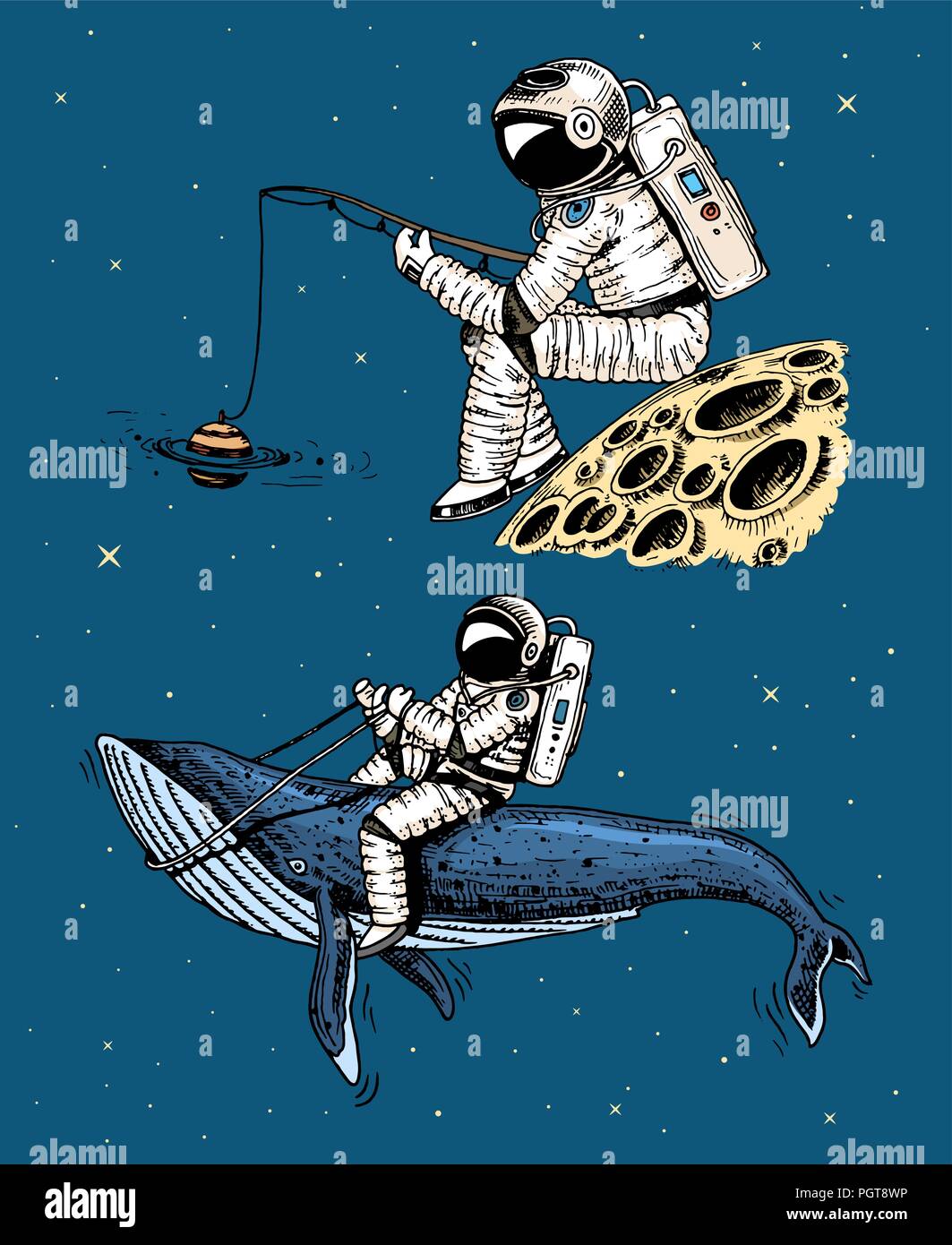 Old man with rod Stock Vector Images - Alamy