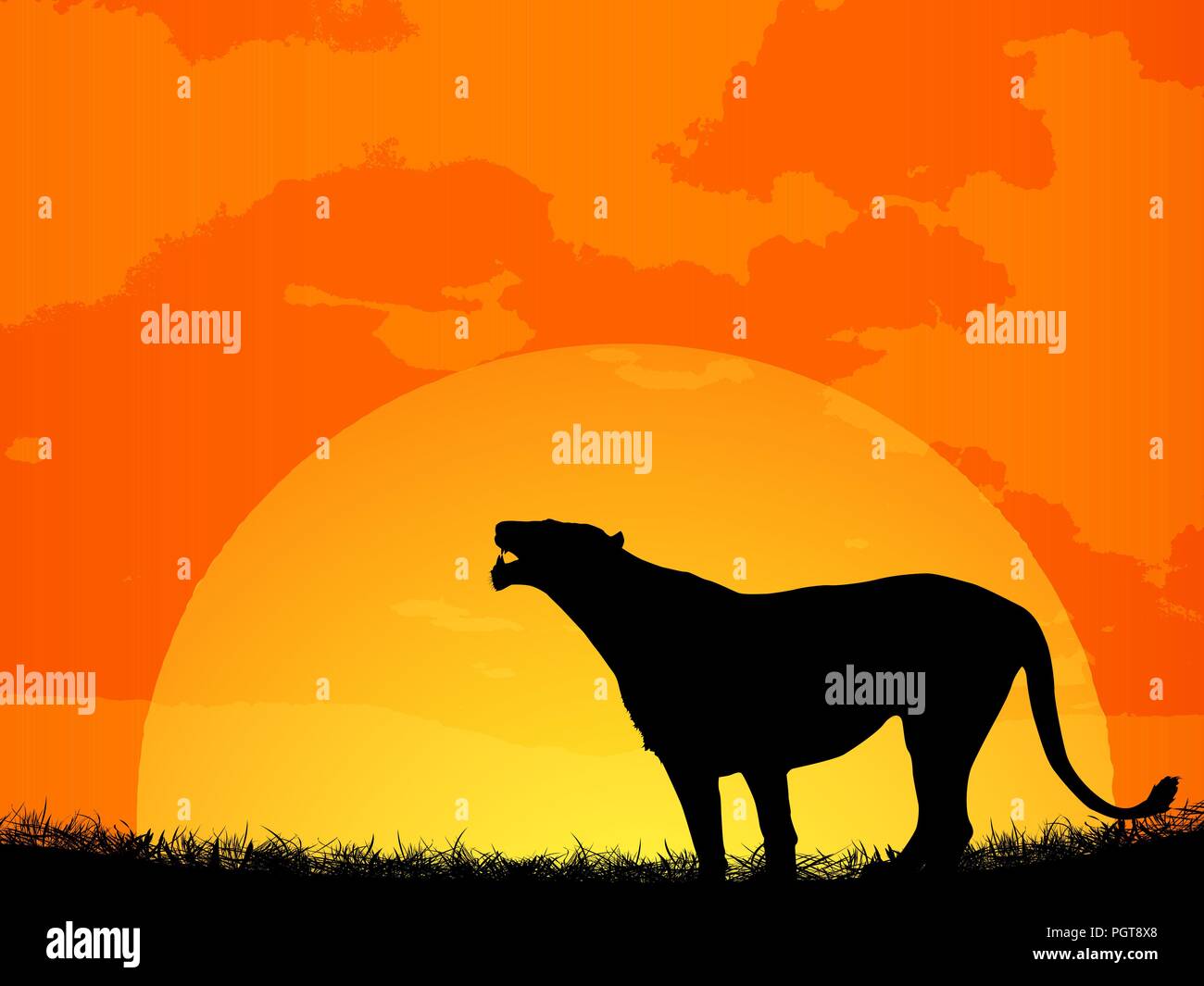 Beautiful landscape scenery african Stock Vector Images - Alamy