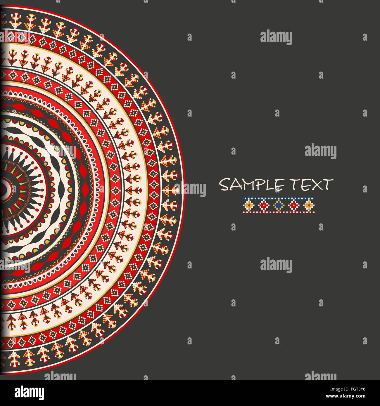 Decorative background with traditional Romanian ornament and place for ...
