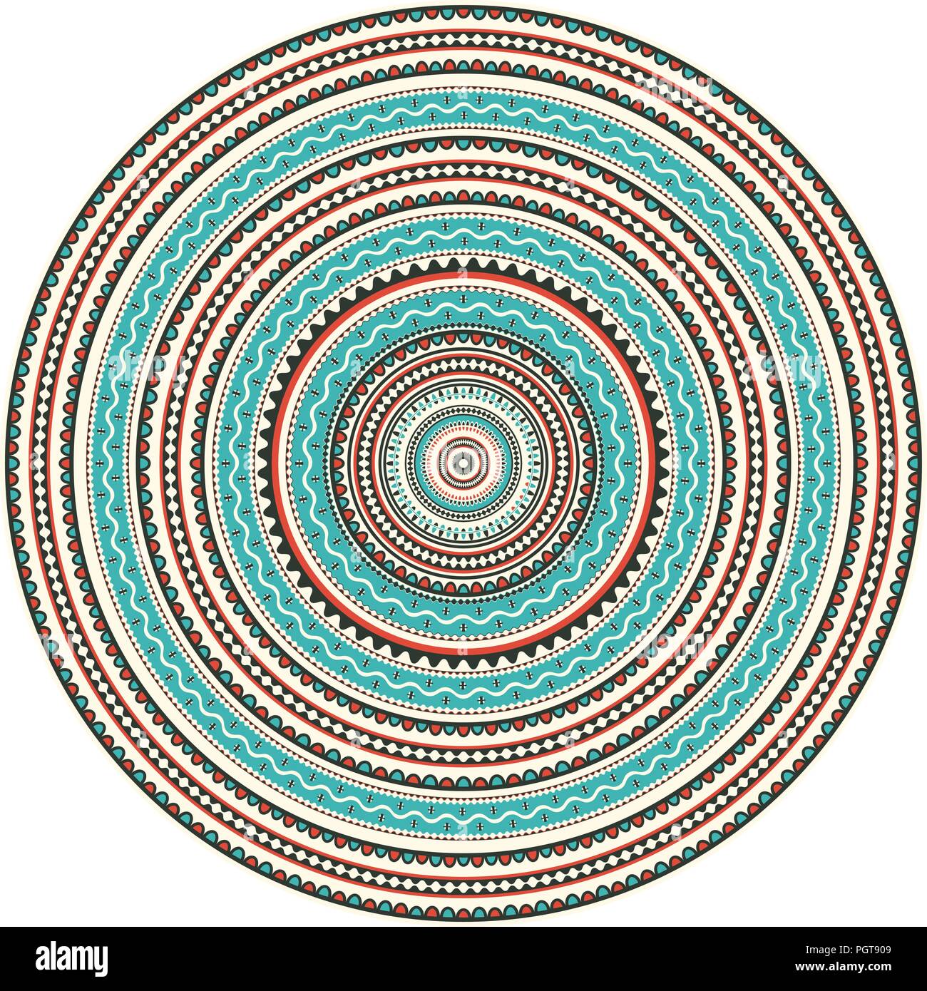 Traditional Romanian round decorative element, vector template Stock ...