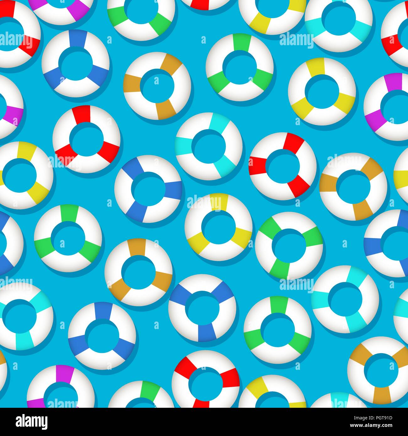 Seamless life saver buoy pattern Stock Vector Image & Art - Alamy
