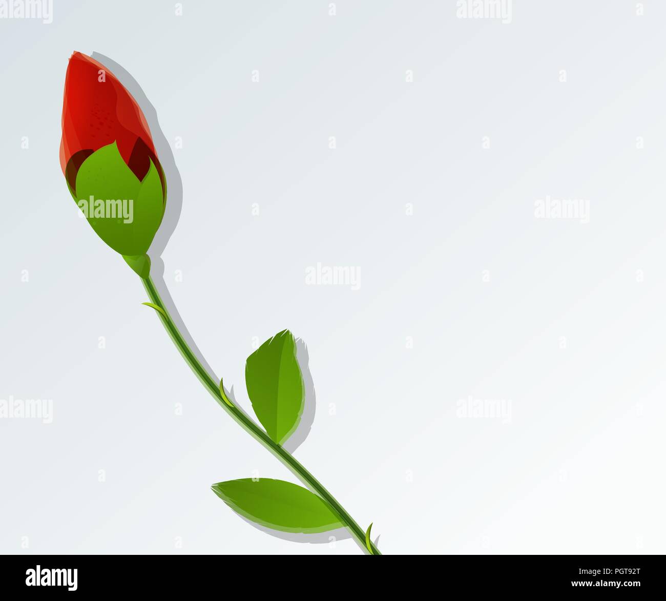 One red rose Stock Vector Images - Alamy