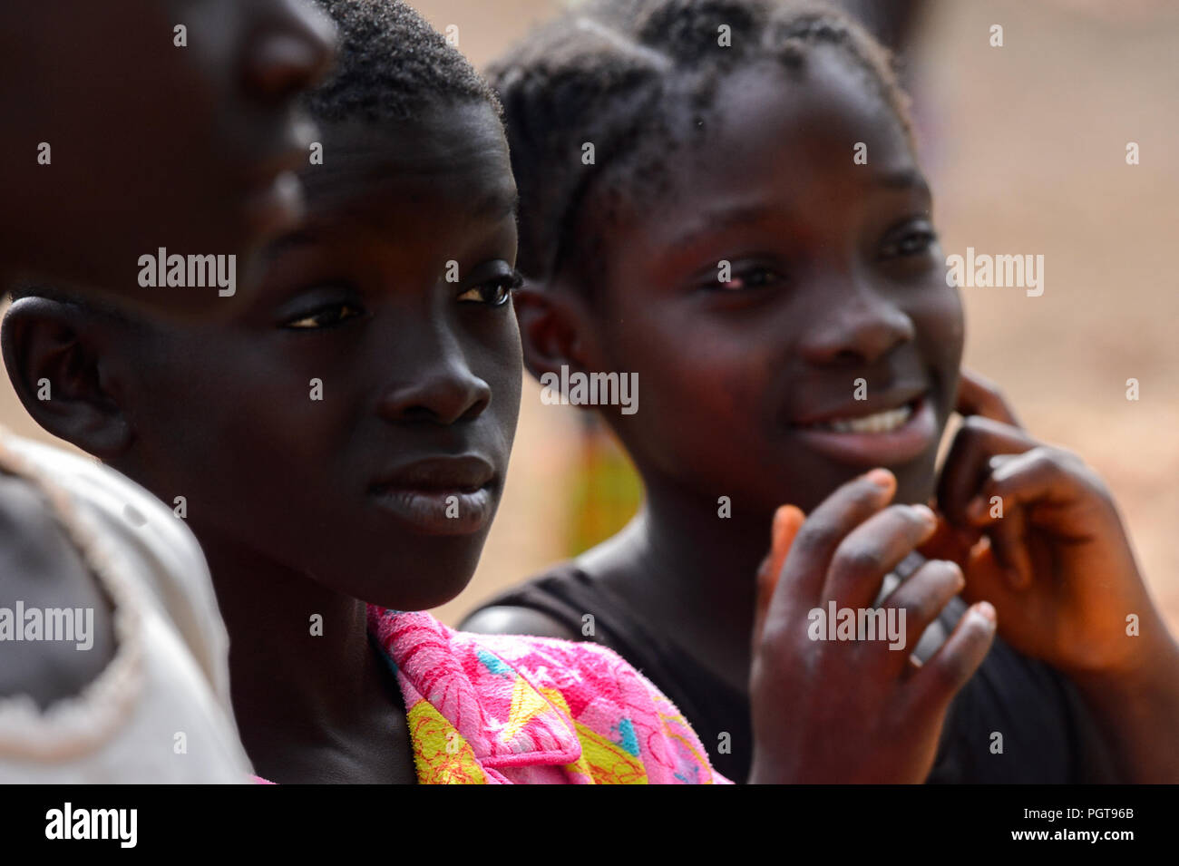 SOGA, GUINEA BISSAU - MAY 5, 2017: Unidentified local little boy with ...