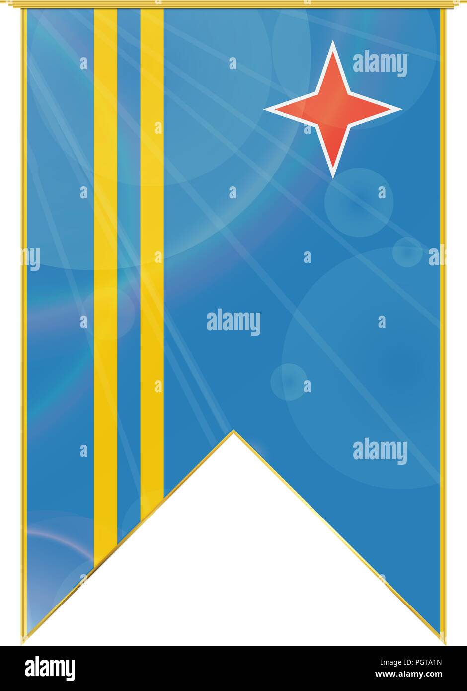 Aruba national flag Stock Vector Images - Alamy