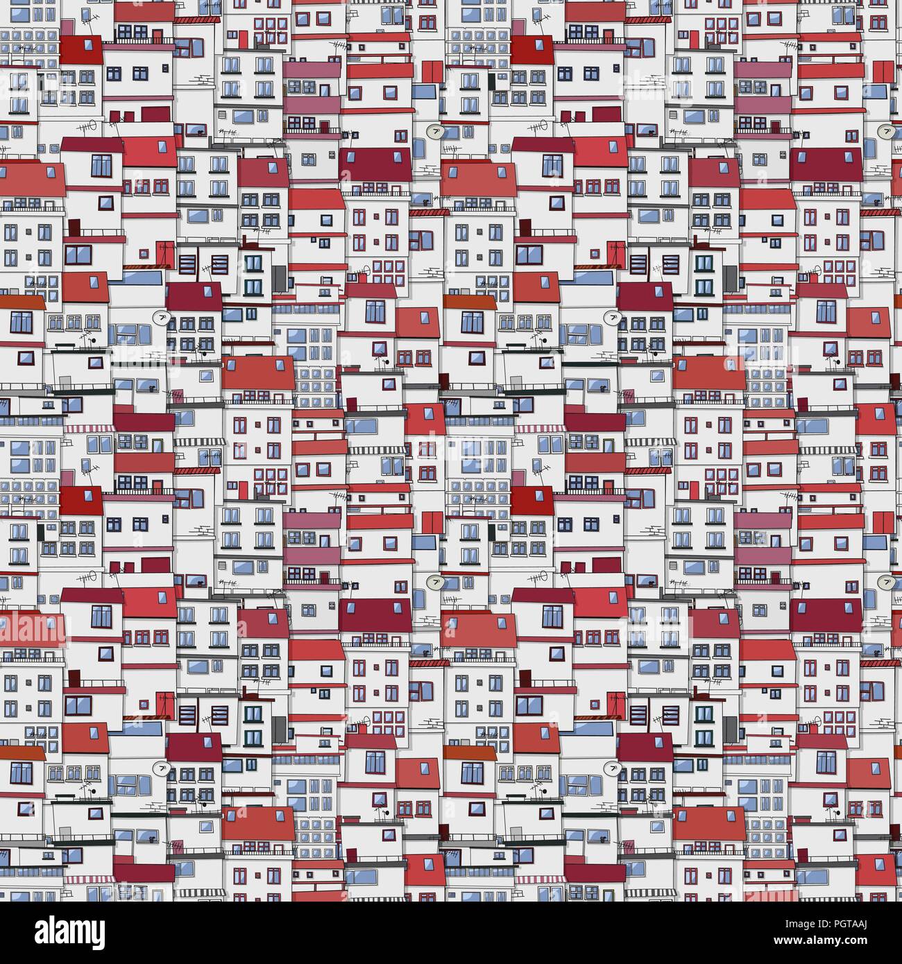 Old city houses seamless texture pattern Stock Vector Image & Art - Alamy