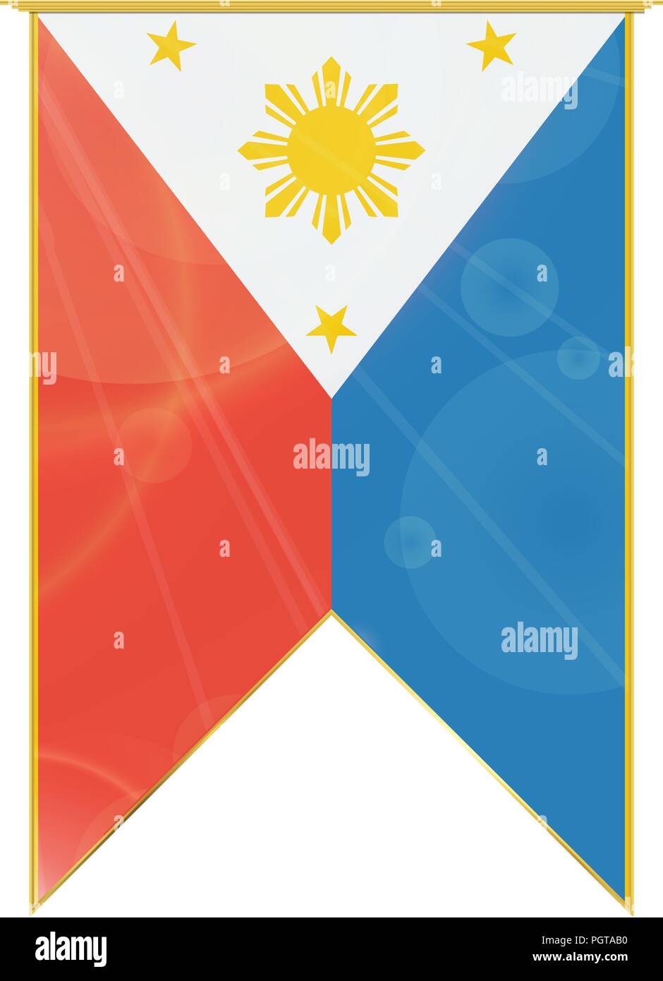 Philippine Flag Vertical Flag Of Philippines On Chroma Key Background
