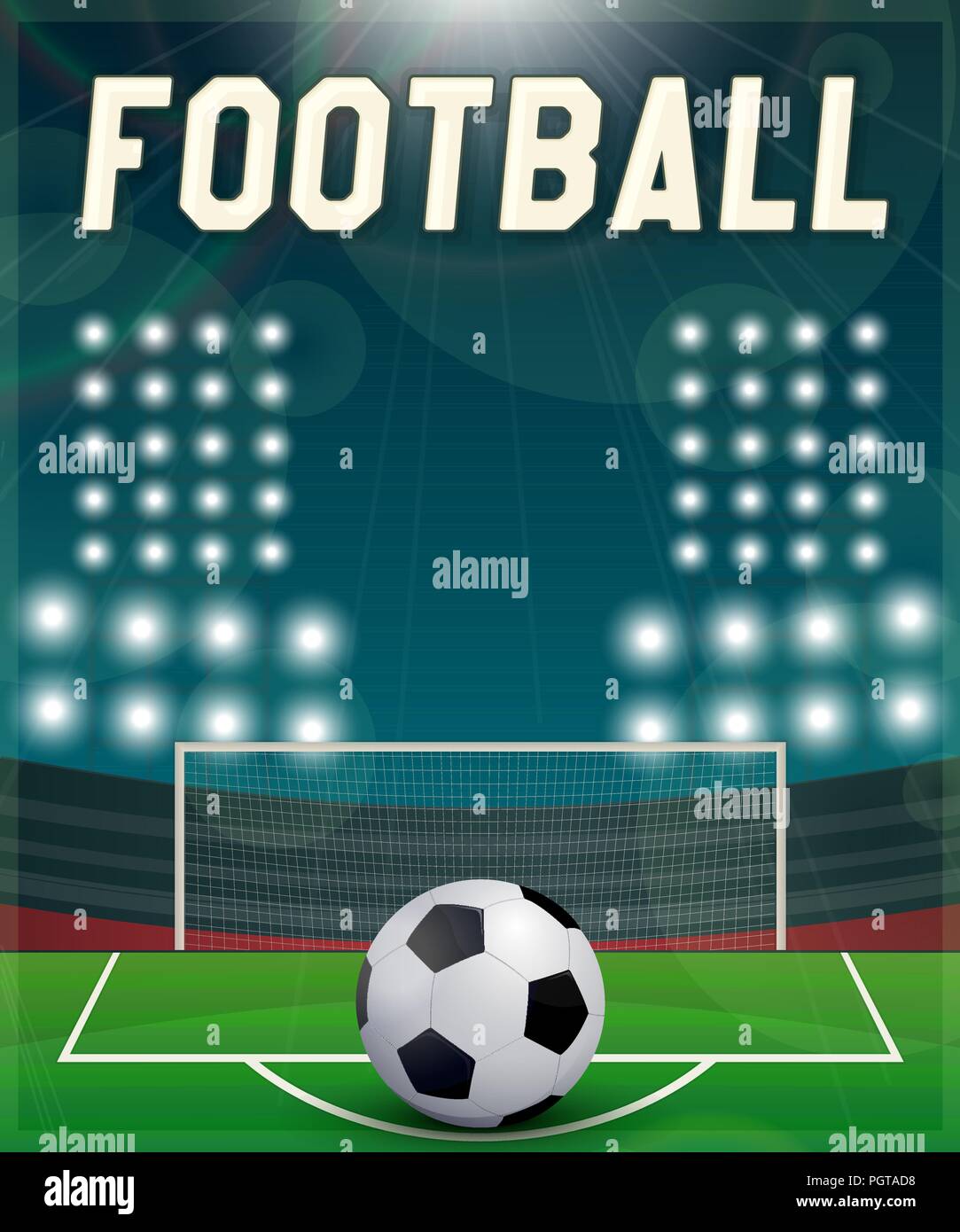 Football stadium floodlights background Stock Vector Images - Alamy