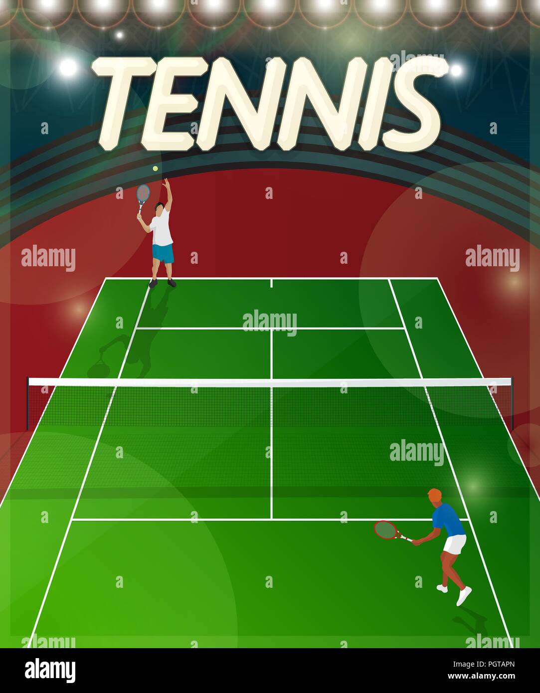 Tennis tournament layout. Vector illustration eps 10 Stock Vector Image ...