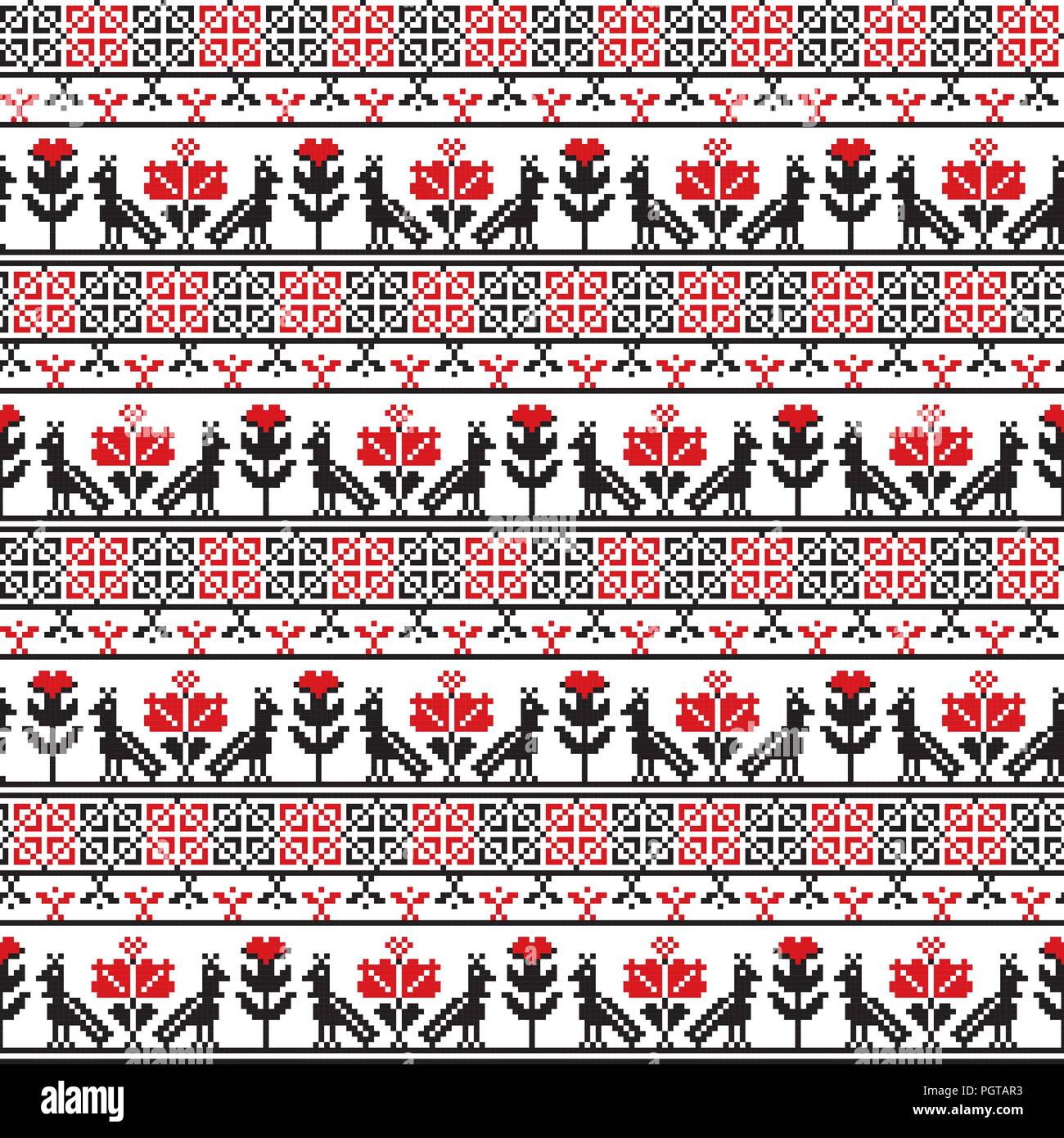 Seamless pattern design inspired by Romanian traditional embroidery ...