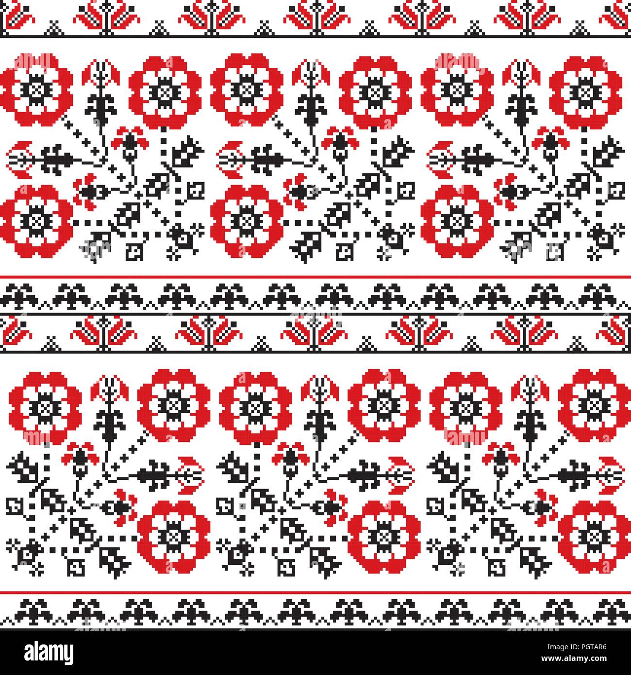 Seamless pattern design inspired by Romanian traditional embroidery ...
