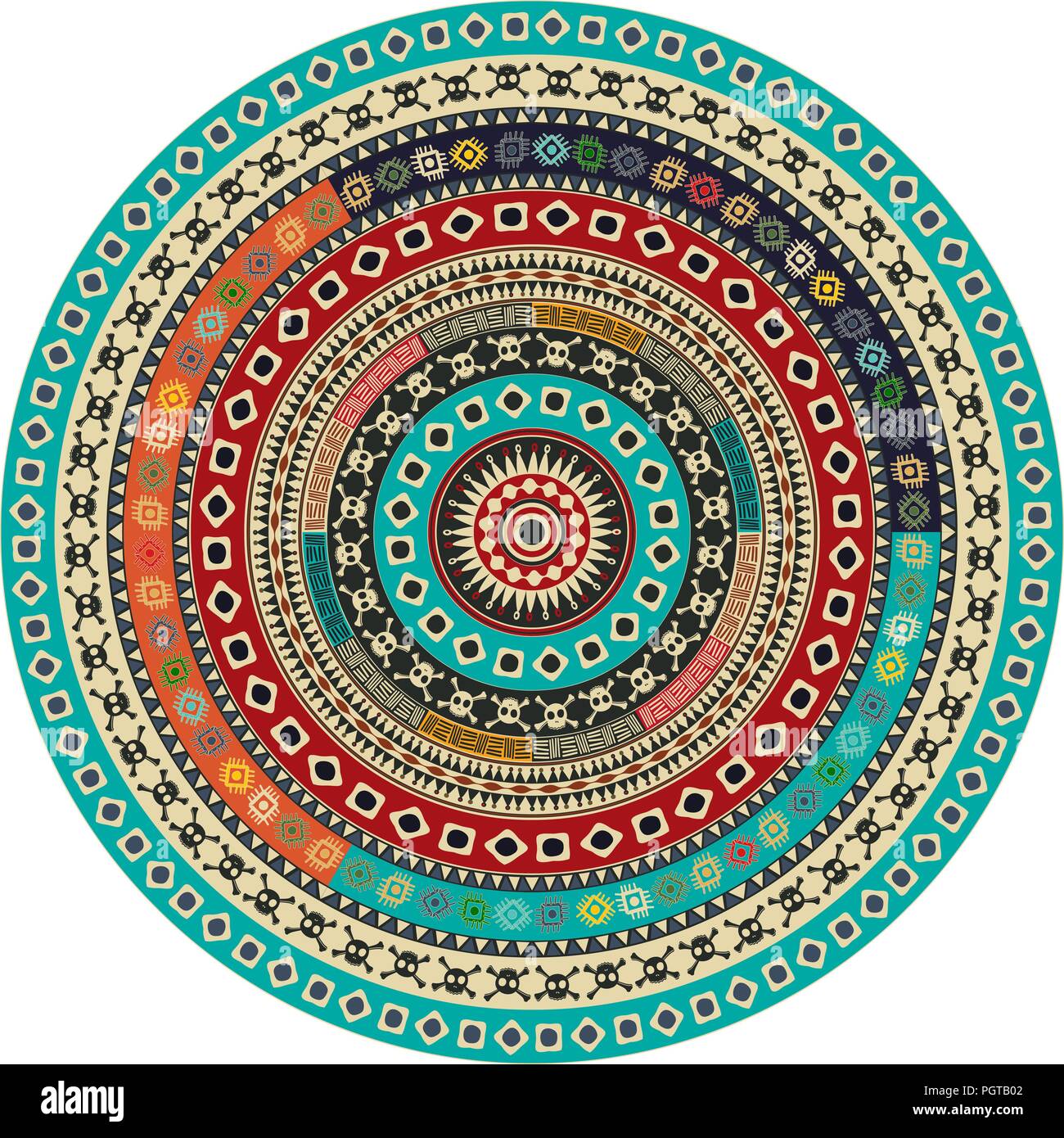 Aztec round decorative design element Stock Vector Image & Art - Alamy
