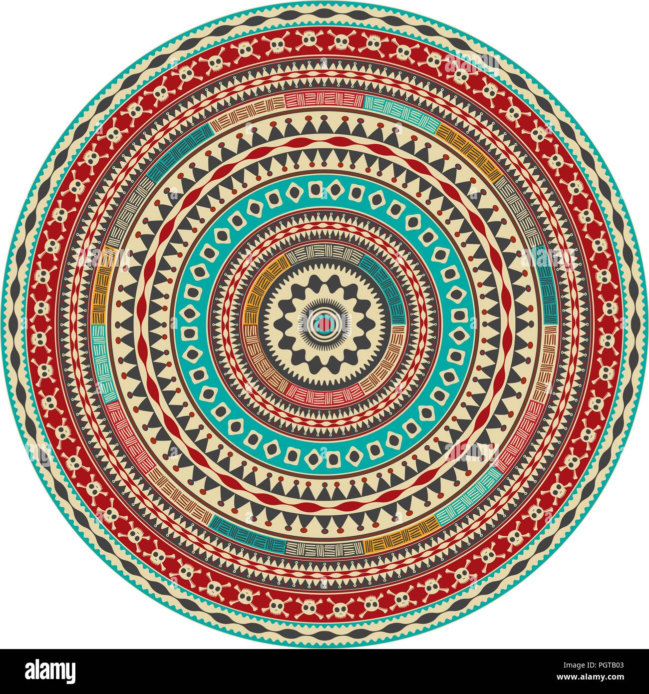 Aztec round decorative design element Stock Vector Image & Art - Alamy
