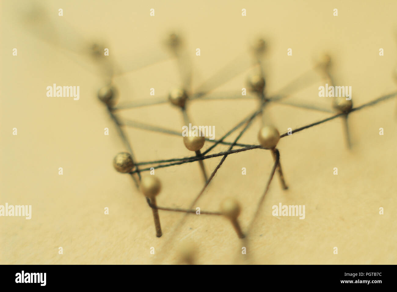 Concept of a social network with leader of a management structure with ...