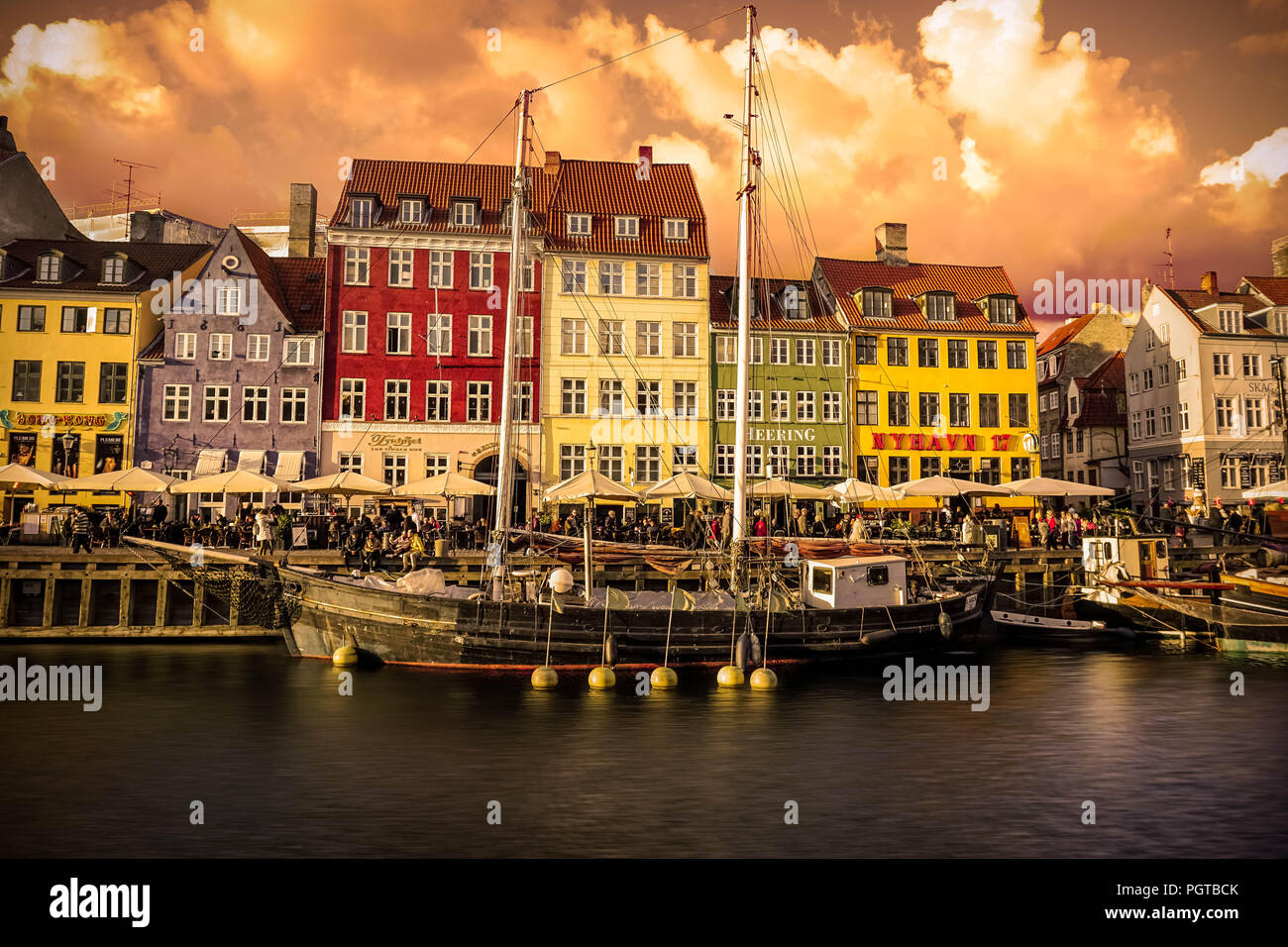 View of Nyhavn (Copenhagen, Denmark Stock Photo - Alamy