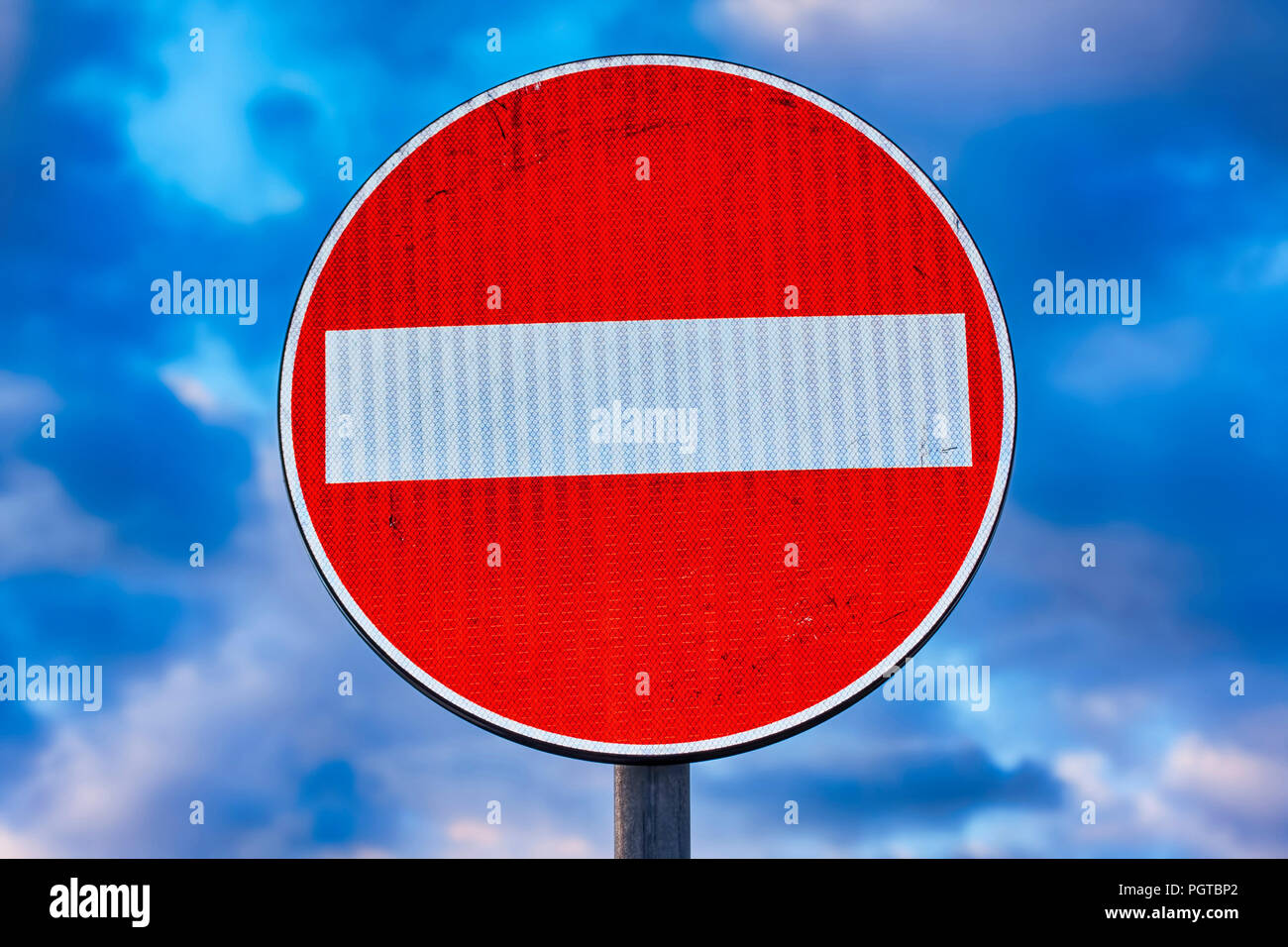 Ban road sign Stock Photo - Alamy