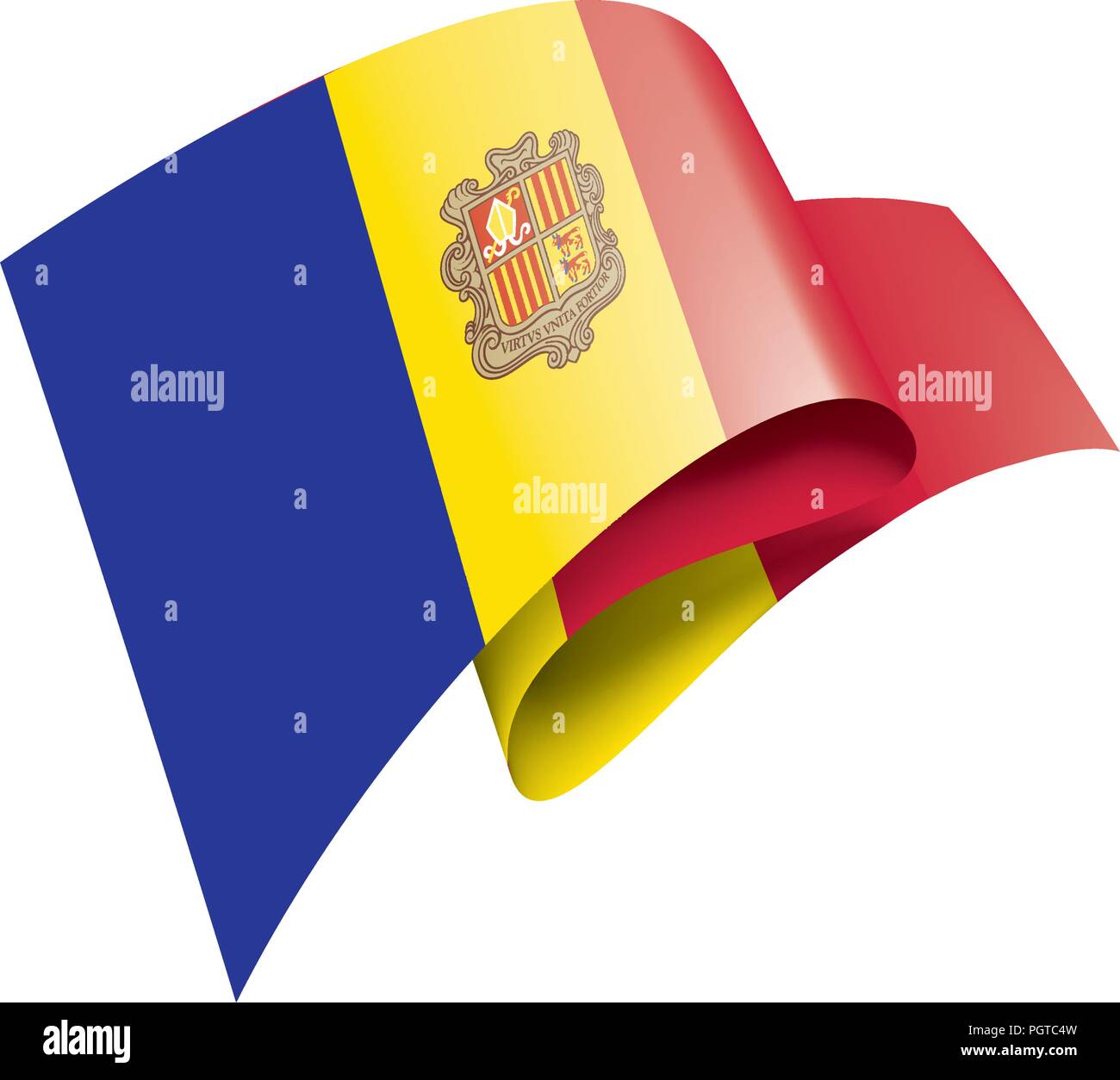 Andora flag, vector illustration on a white background Stock Vector ...