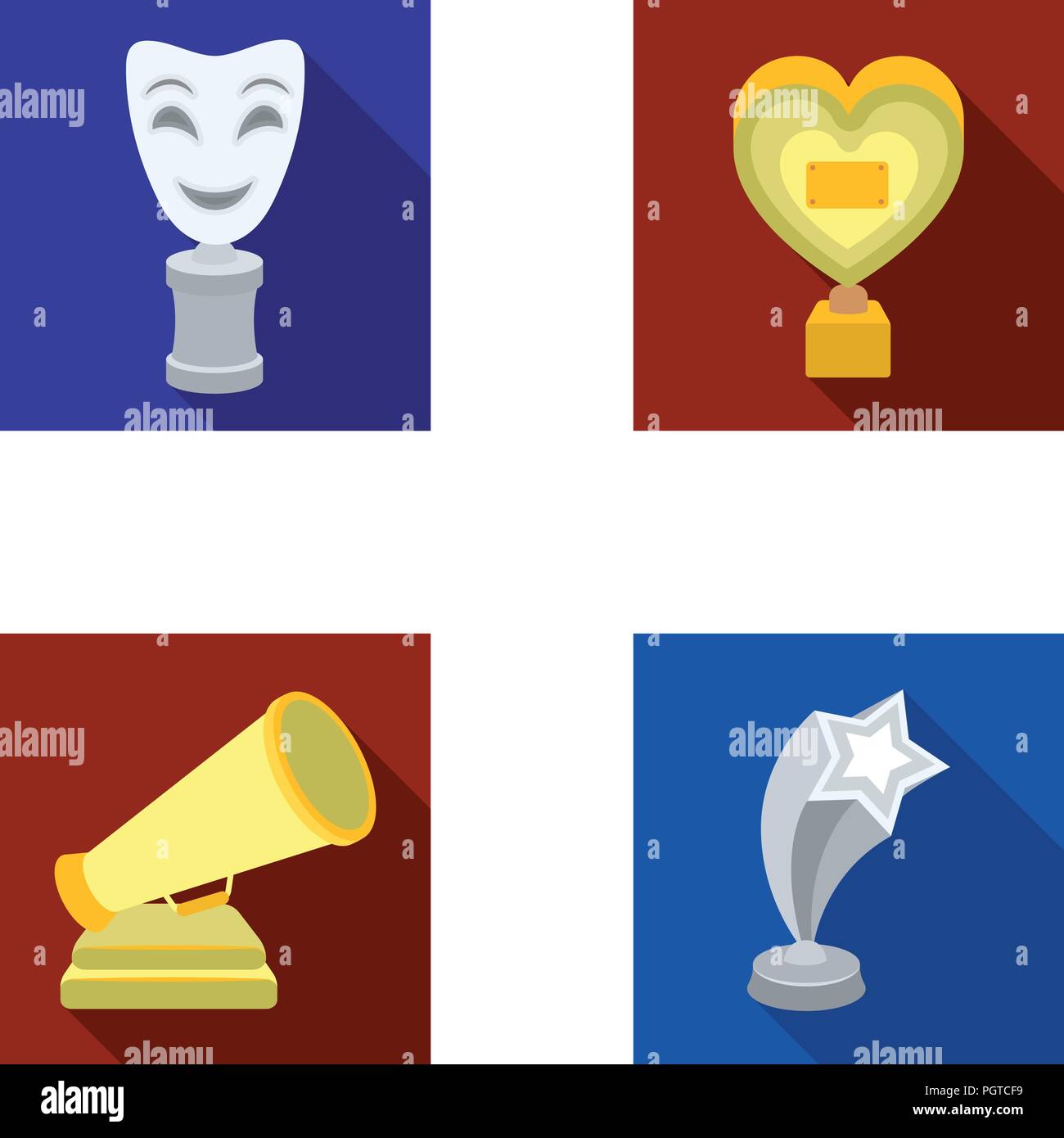 actor,award,bronze,collection,cup,different,film,flat,gold,heart,icon ...