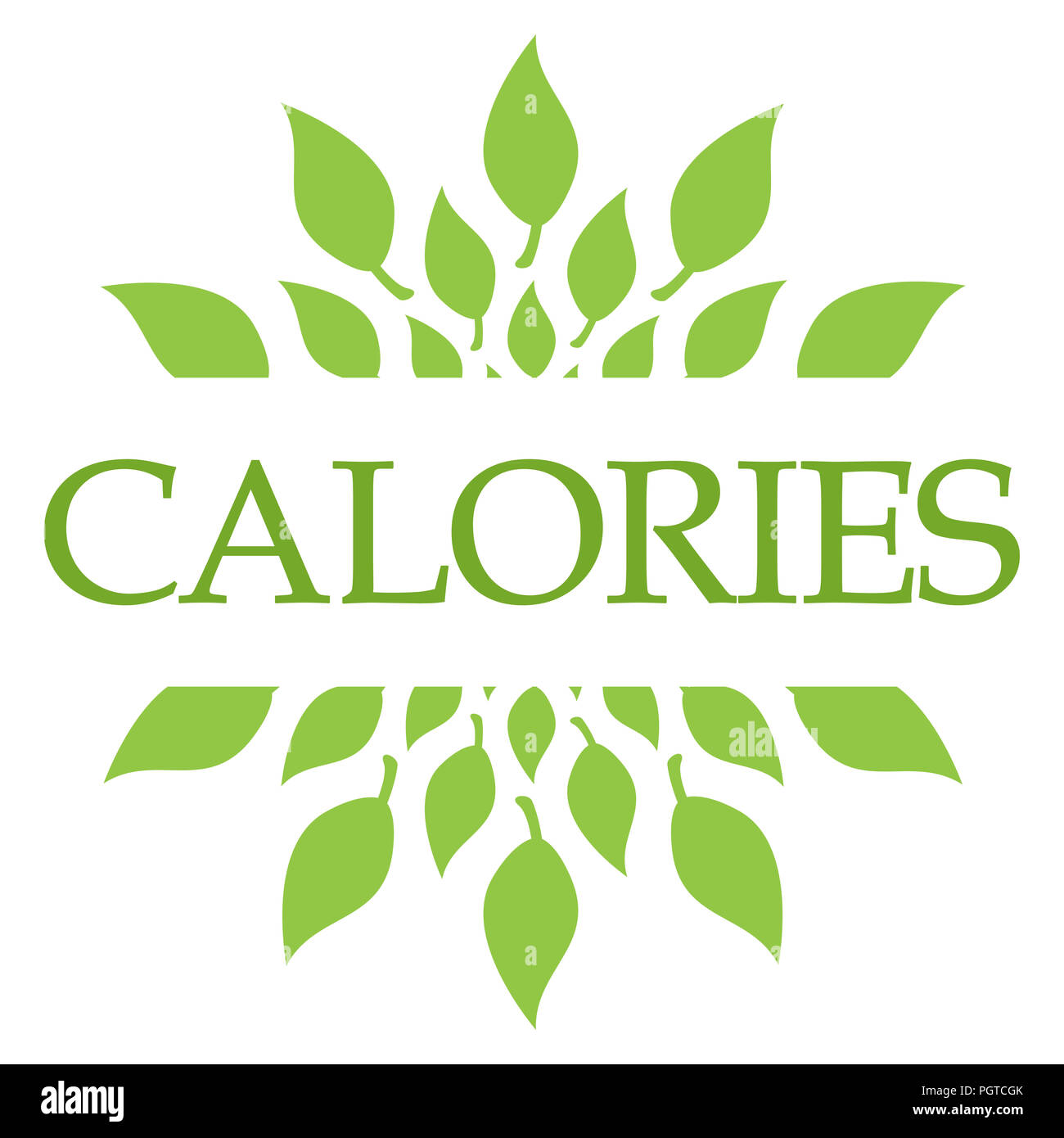 Calories Leaves Green Circular Stock Photo - Alamy