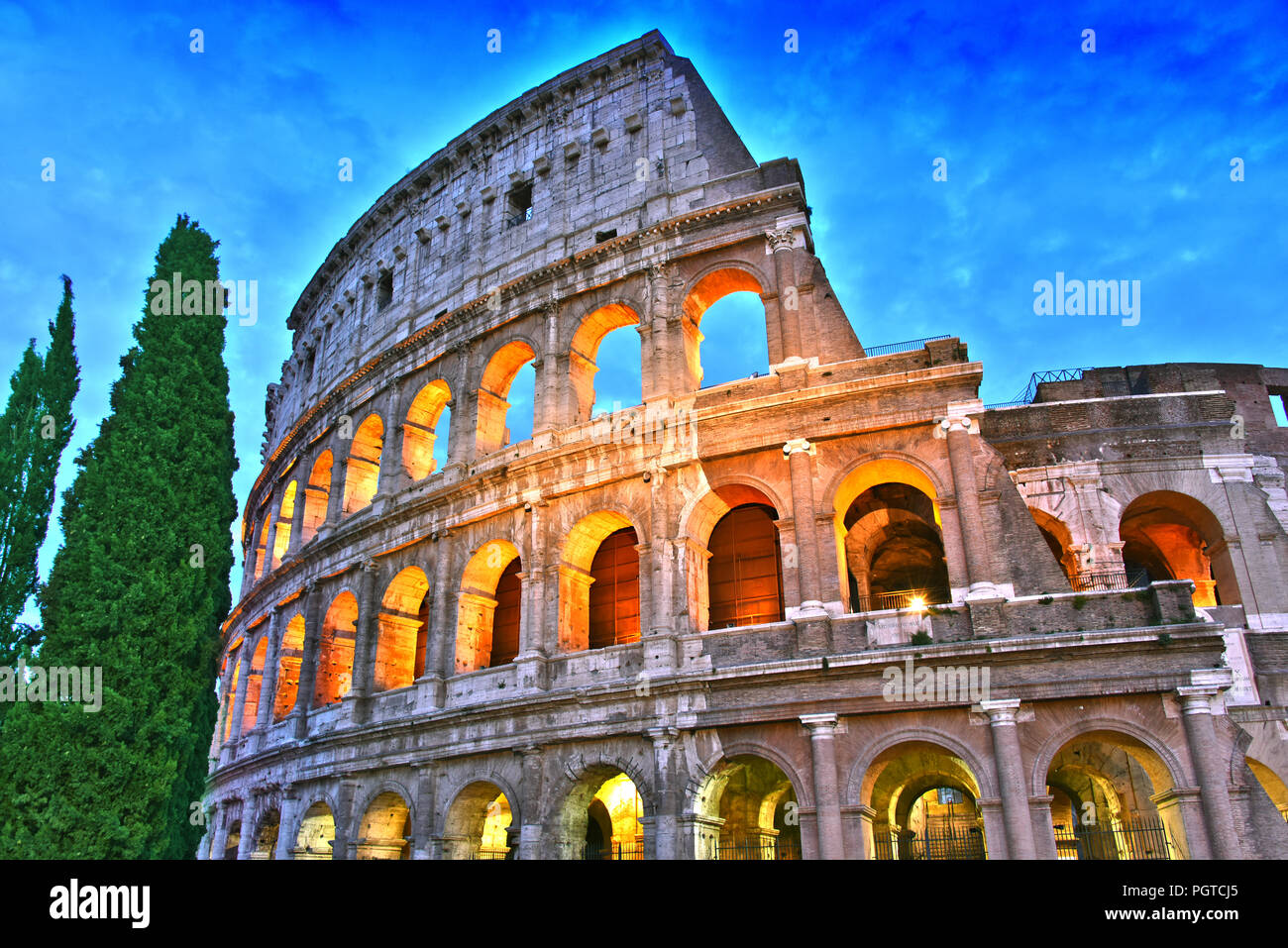 The Colosseum or Coliseum also known as Flavian Amphitheatre in the ...