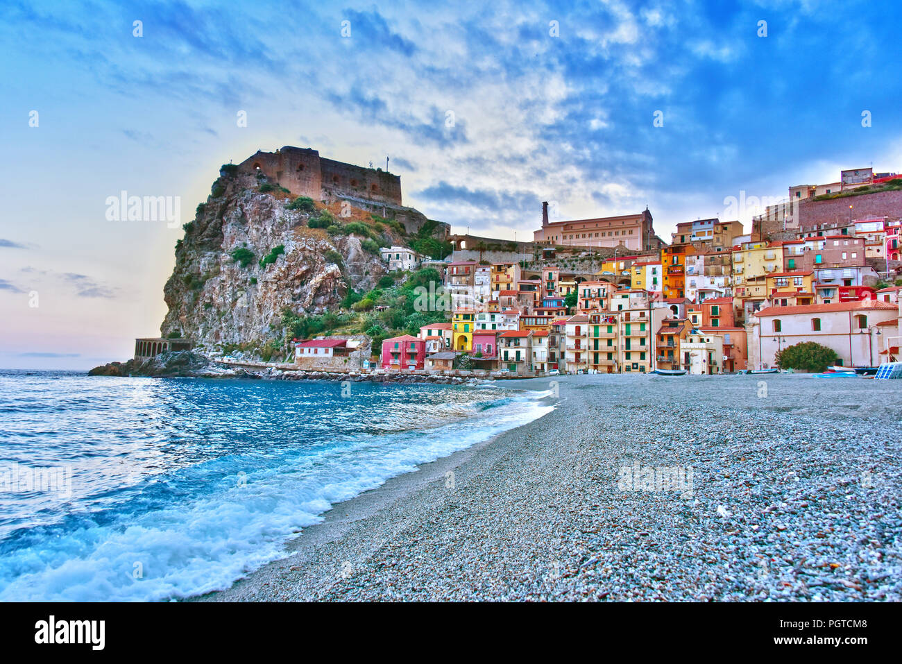 The city of Scilla in the Province of Reggio Calabria, Italy Stock ...