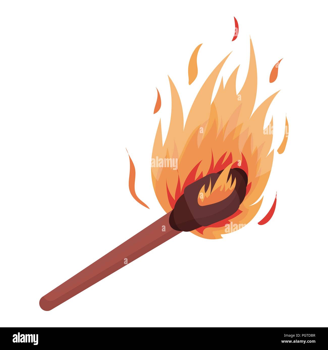 Match icon in cartoon style isolated on white background. Light source ...