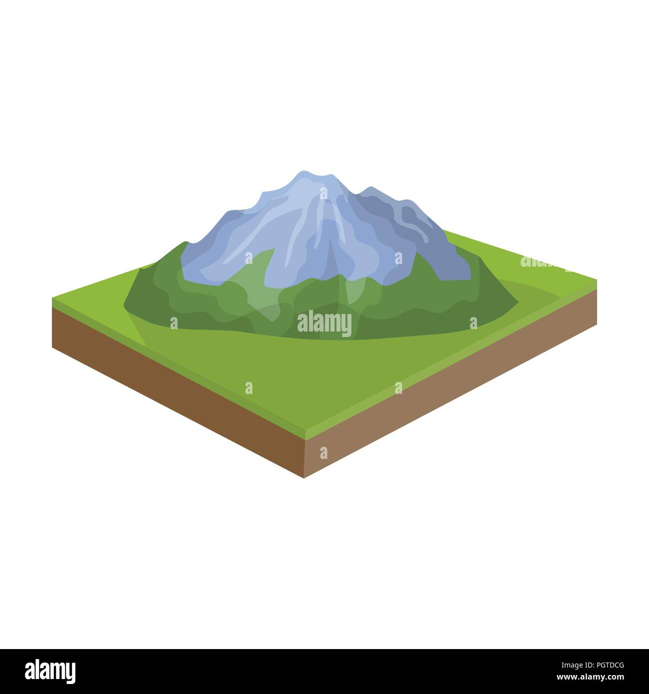 Mountains, rocks and landscape. Relief and mountains single icon in ...