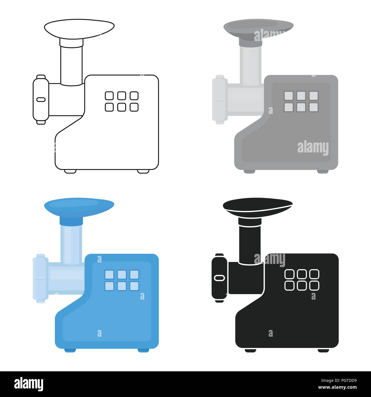 Electical meat grinder icon in cartoon style isolated on white ...