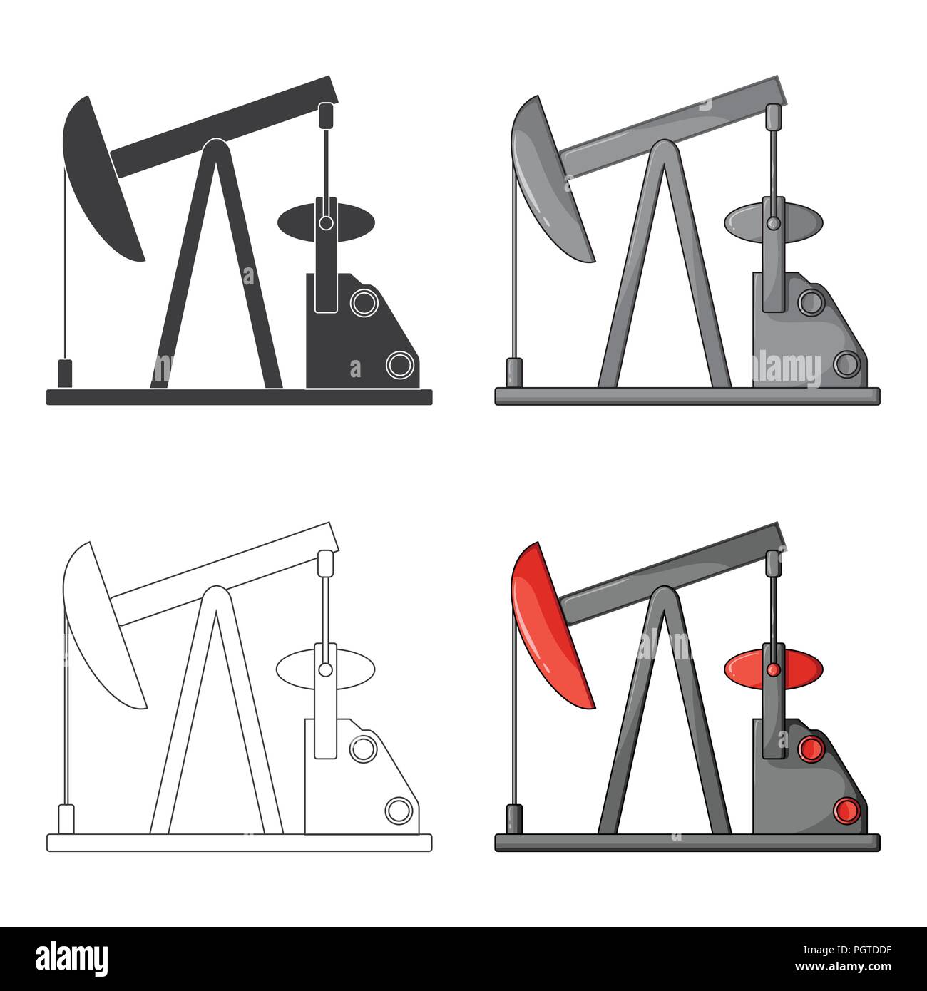 Oil pump.Oil single icon in cartoon style vector symbol stock ...