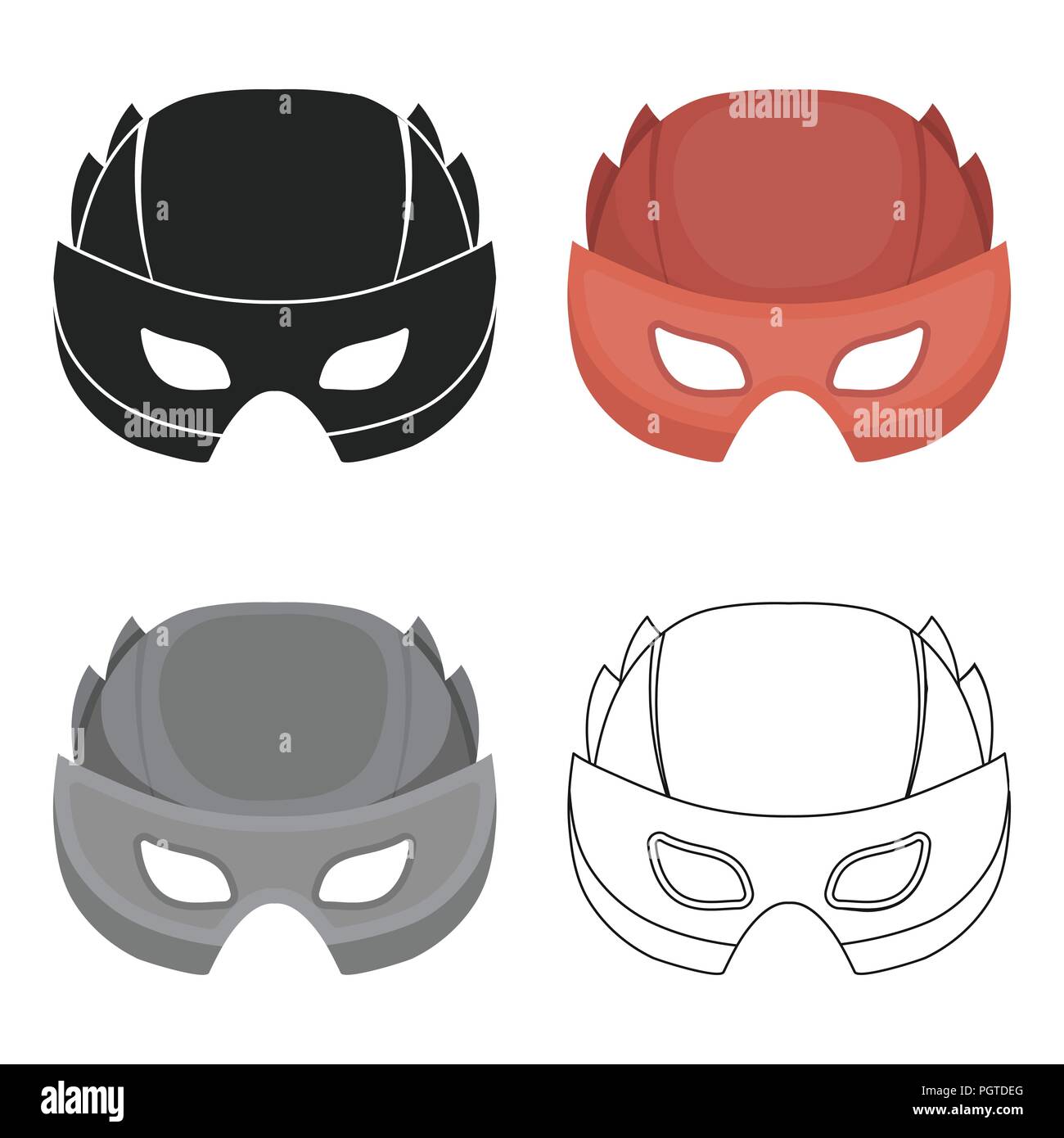 Full head mask icon in cartoon style isolated on white background ...