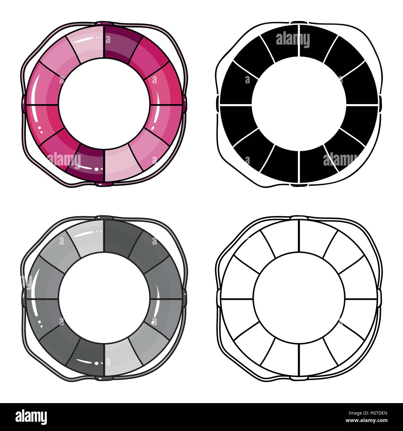 Multicolored swimming circle for relaxing. Swimming circle single icon ...