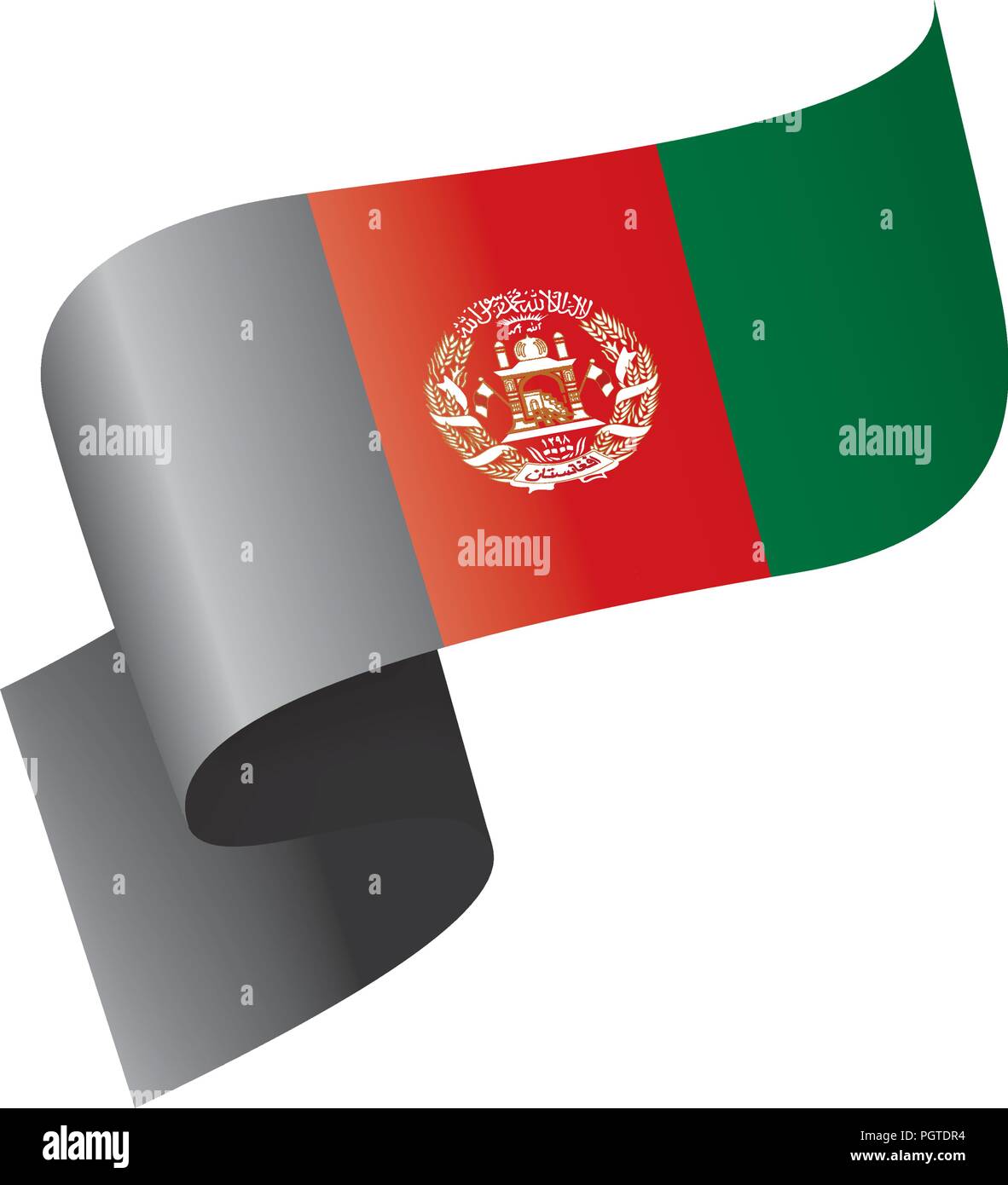 Afghanistan flag, vector illustration on a white background Stock ...