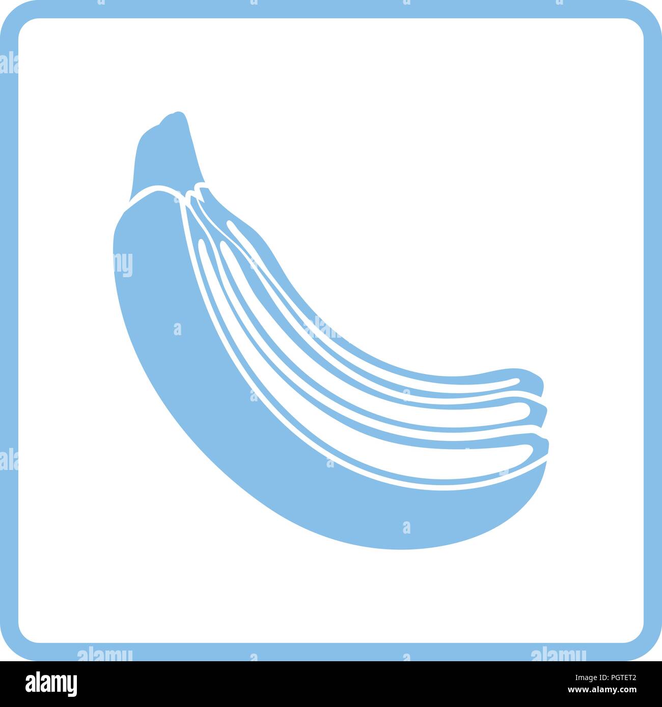 Icon of Banana. Blue frame design. Vector illustration Stock Vector ...