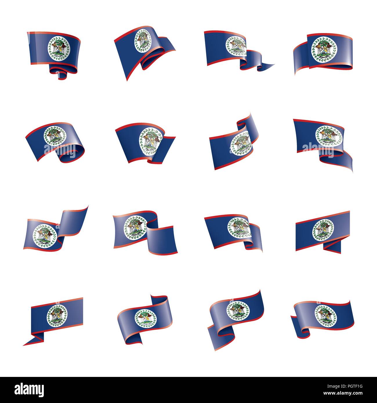 Belize flag, vector illustration on a white background Stock Vector ...