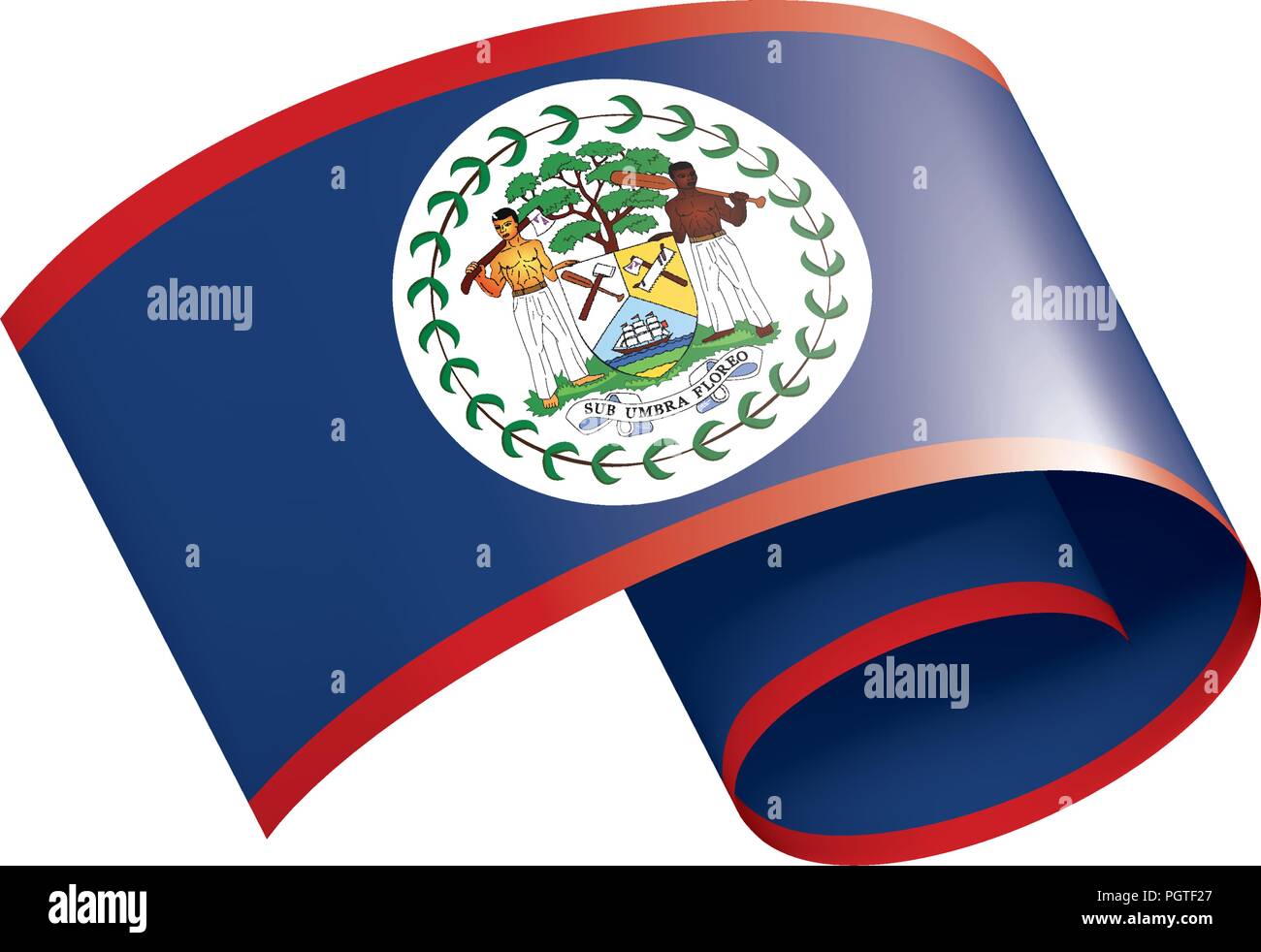 Belize flag, vector illustration on a white background Stock Vector ...