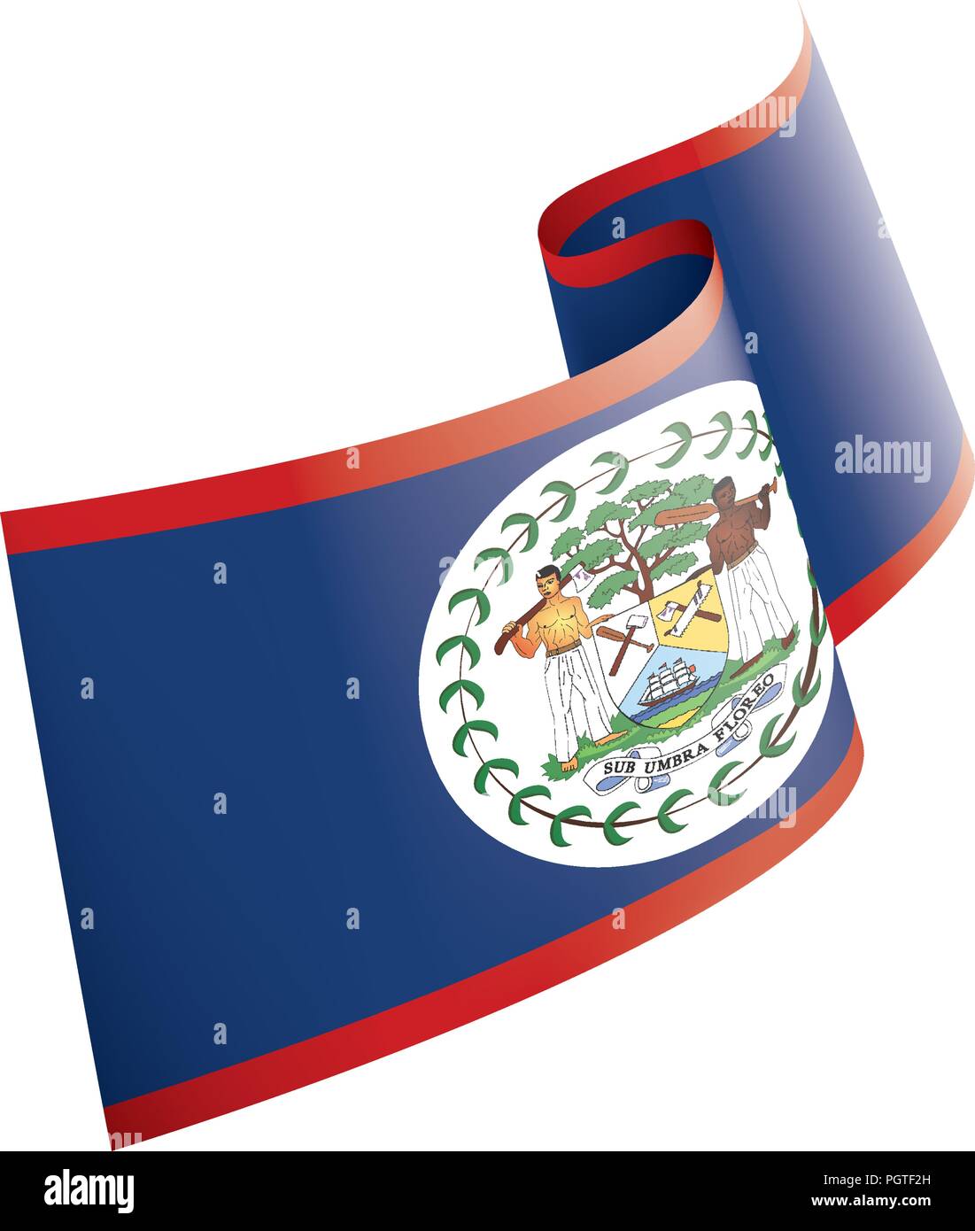 Belize flag, vector illustration on a white background Stock Vector ...