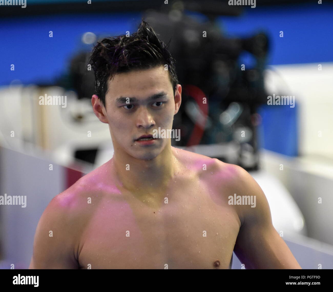 Budapest, Hungary - Jul 25, 2017. Competitive swimmer SUN Yang (CHN ...