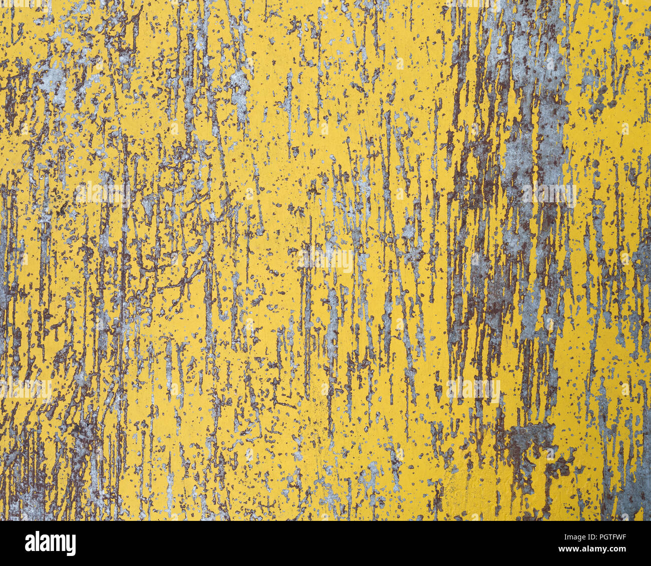 Worn yellow paint on metal sheet texture background Stock Photo - Alamy