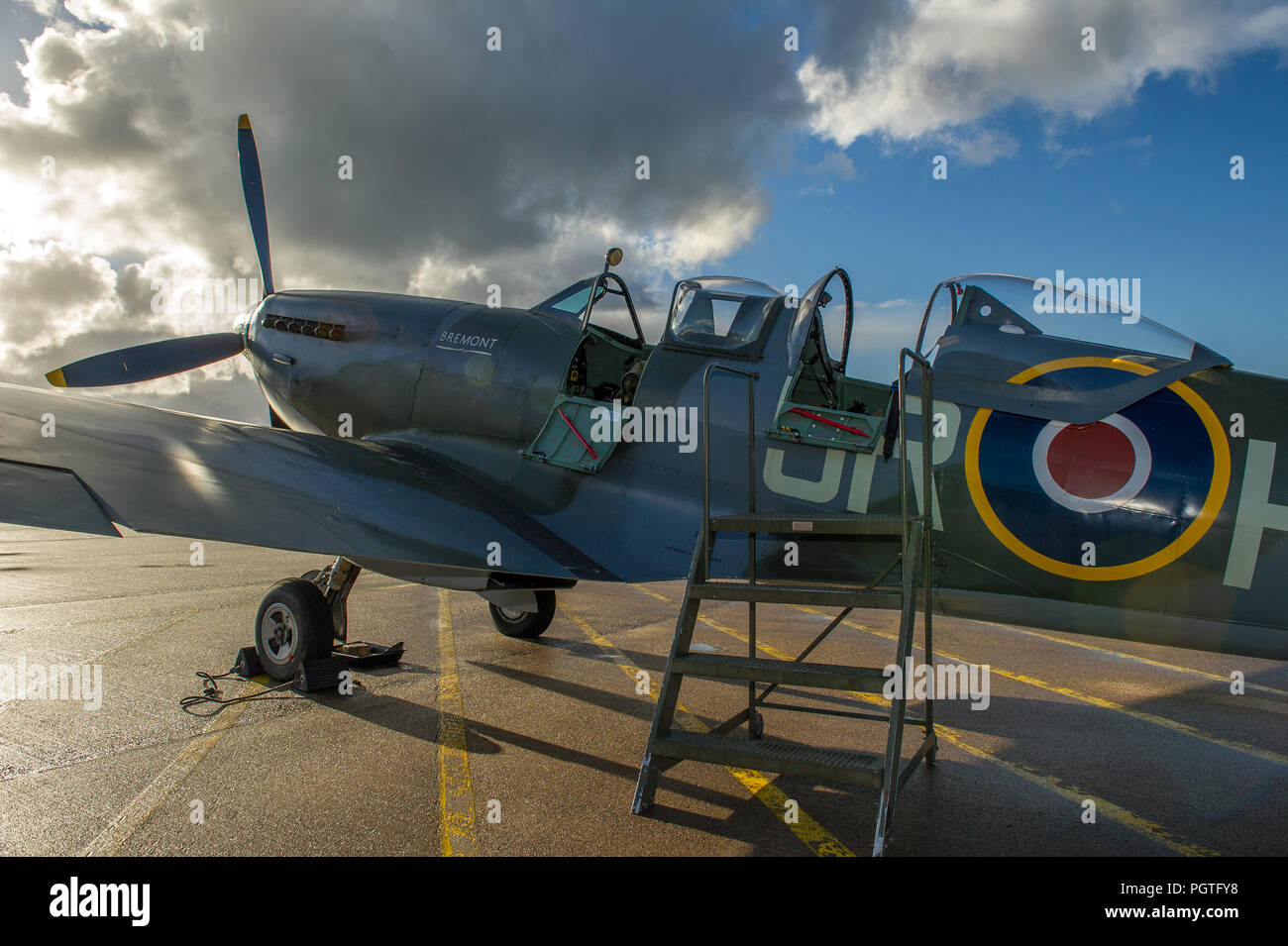 Special Spitfire flights at Cumbernauld Airport, Cumbernauld, Scotland ...