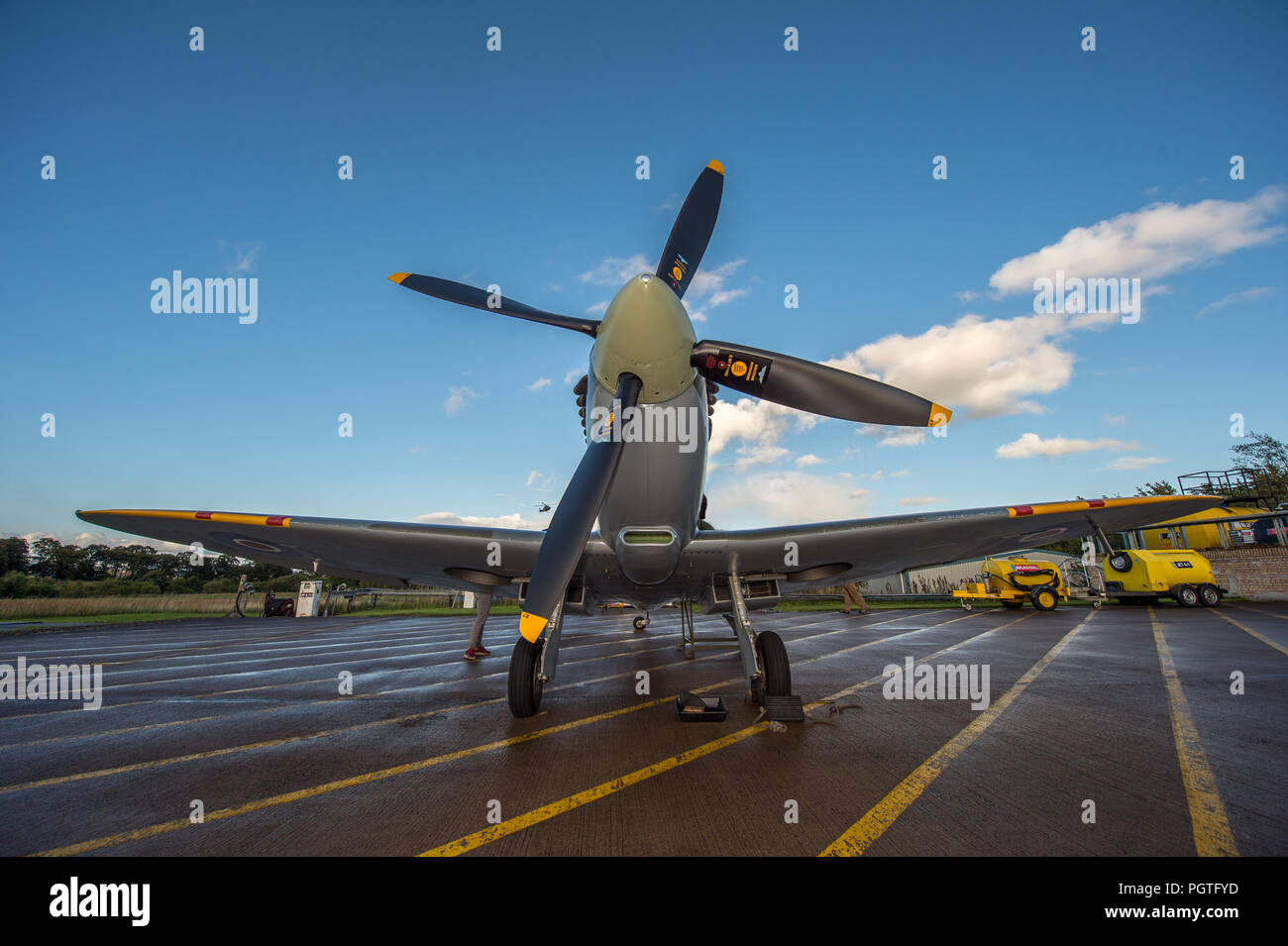 Special Spitfire flights at Cumbernauld Airport, Cumbernauld, Scotland ...