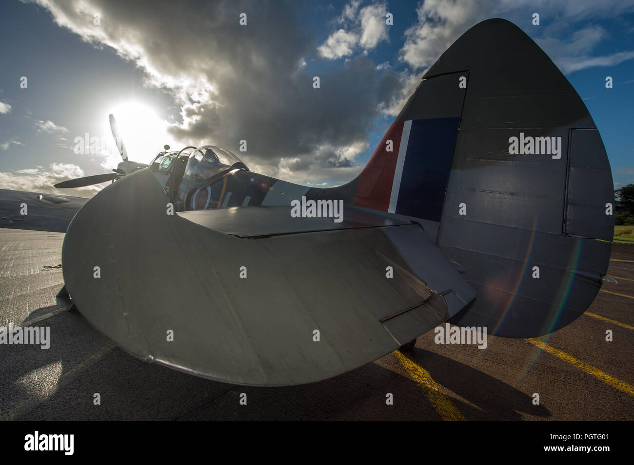 Special Spitfire flights at Cumbernauld Airport, Cumbernauld, Scotland ...