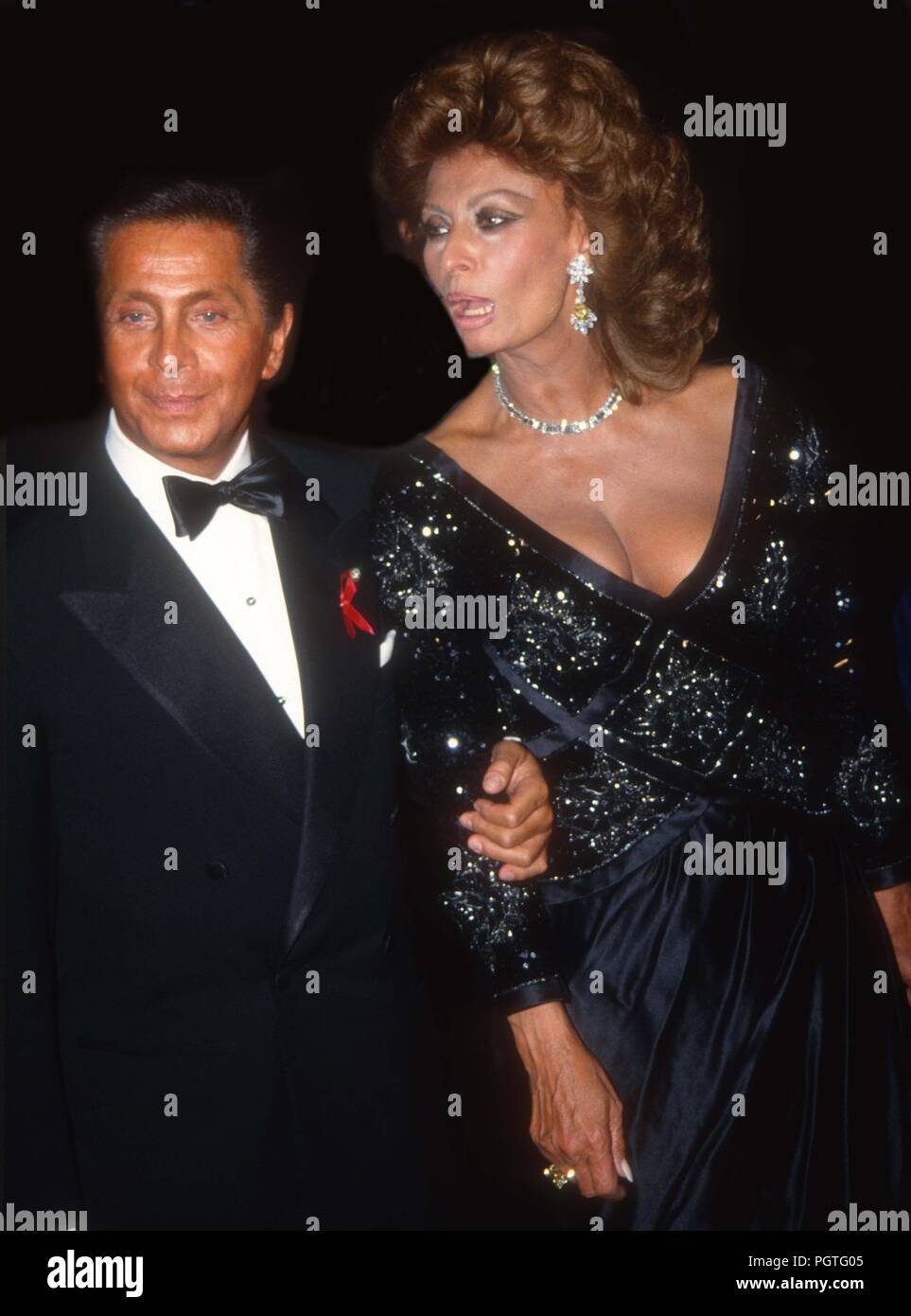 Valentino and Sophia Loren in 1992. Adam Scull/Photolink/MediaPunch ...