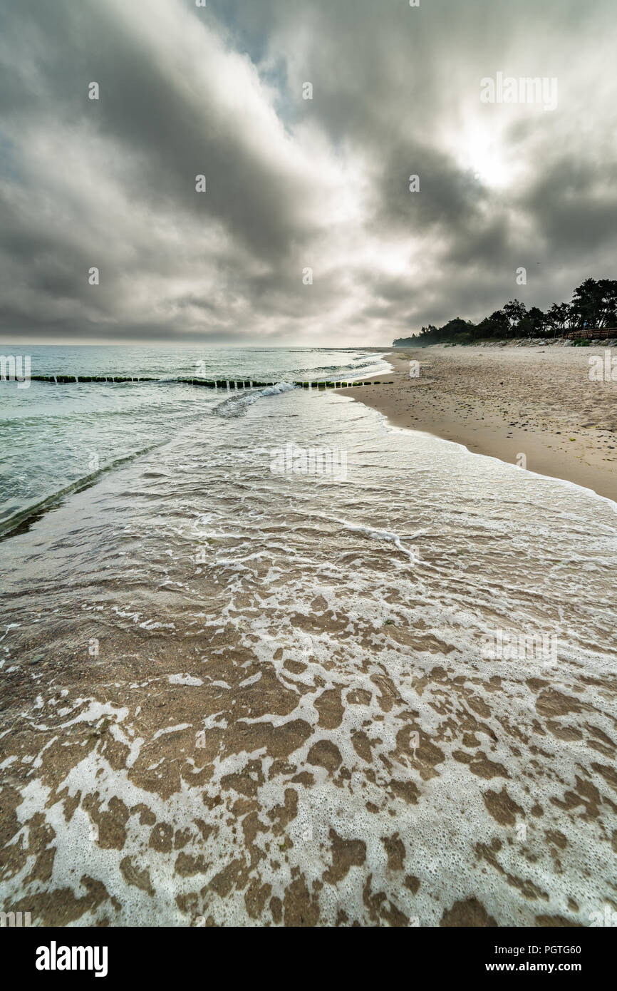 landscape, cloudy view along the beach Stock Photo - Alamy